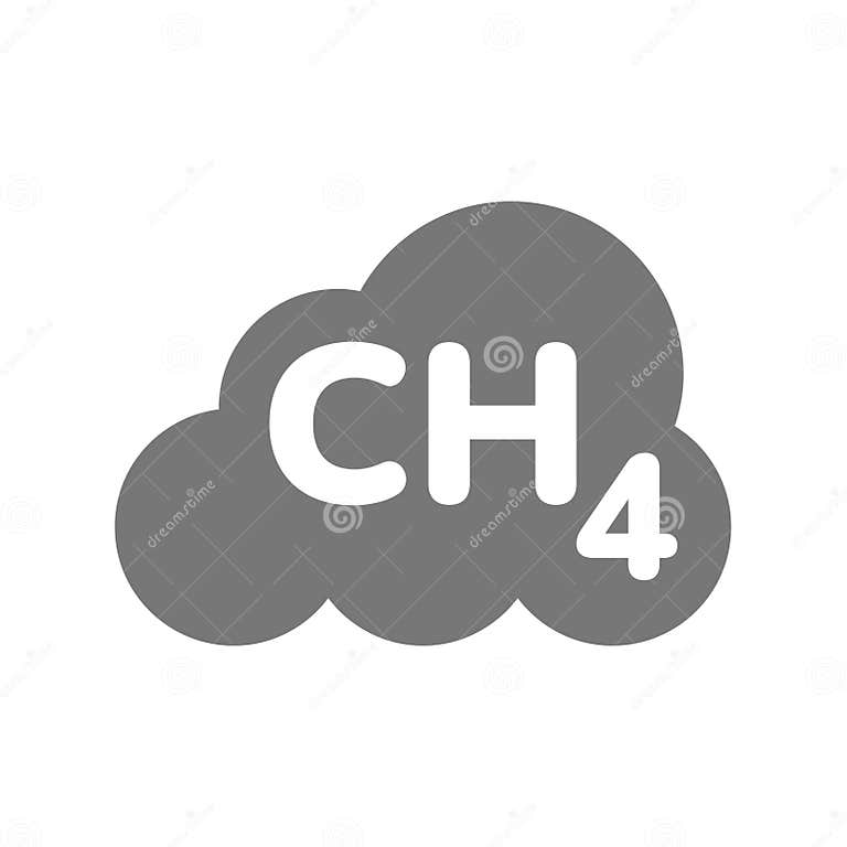CH4 cloud vector icon stock illustration. Illustration of pictograph ...