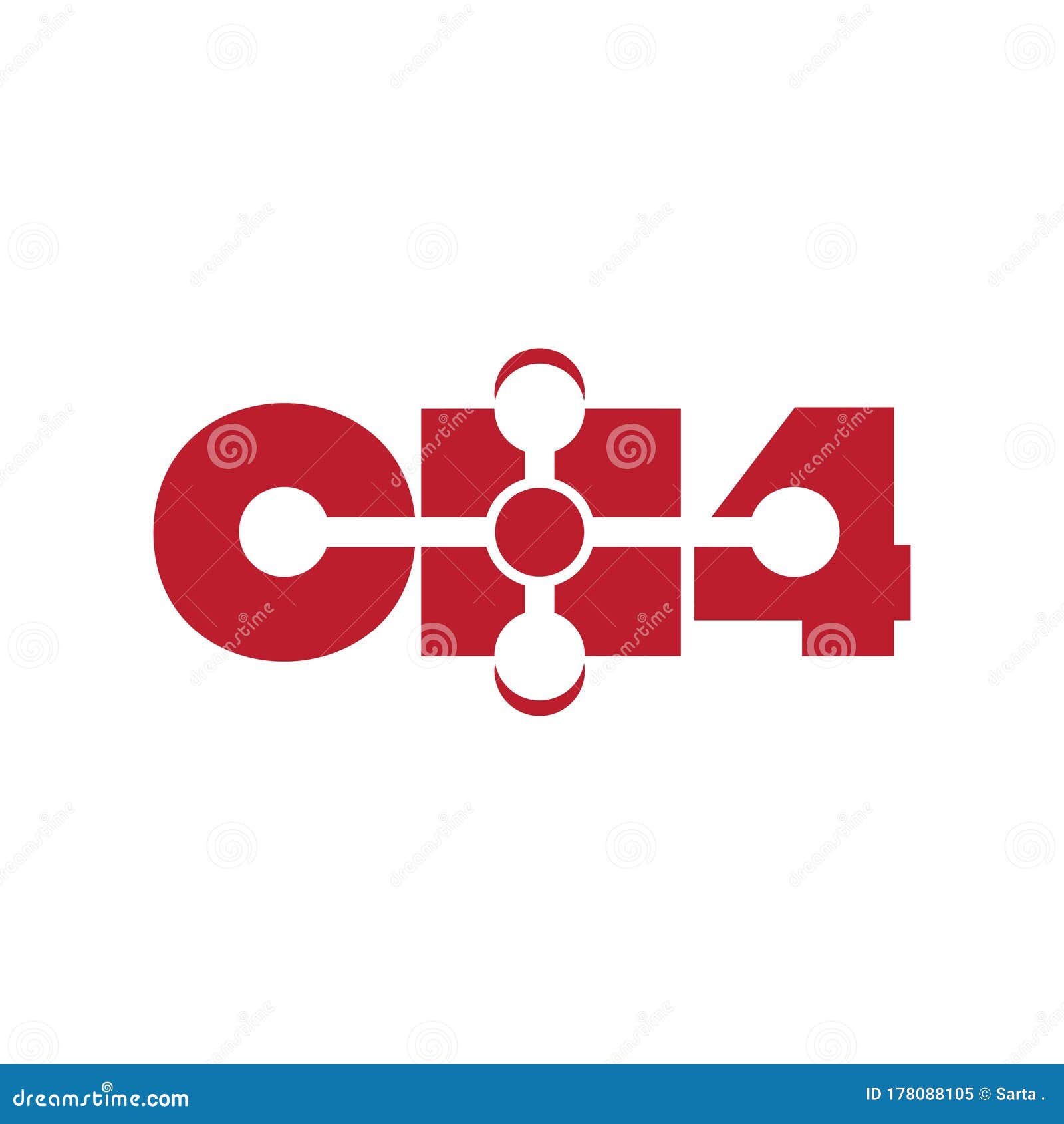 Ch4 Methane Logo Wordmark Template Cartoon Vector | CartoonDealer.com ...