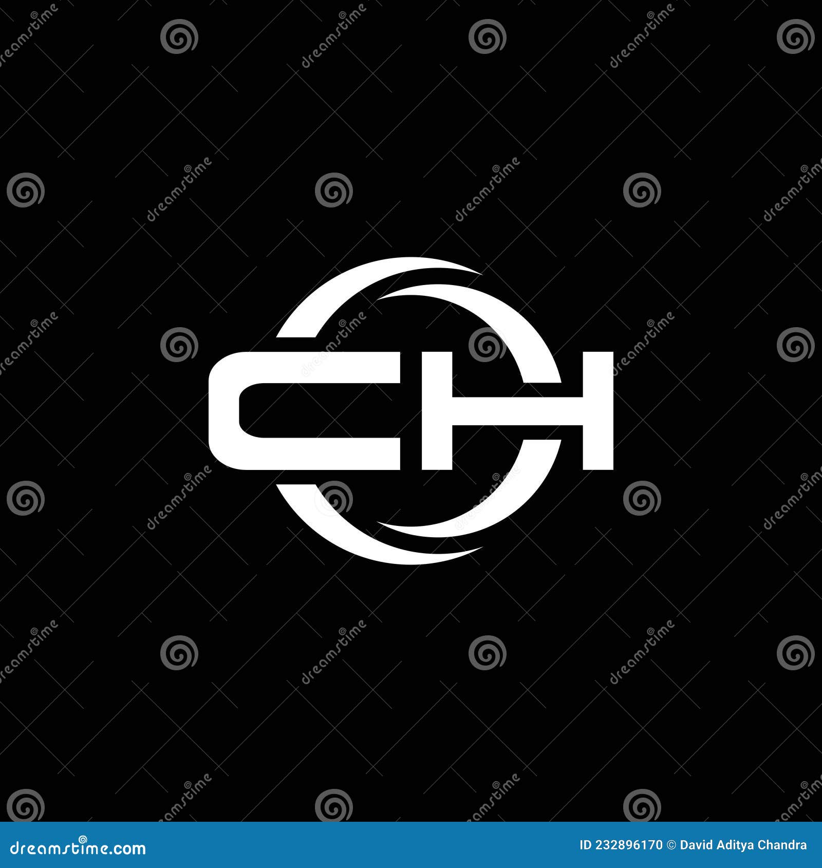CH Logo Monogram Design Template Stock Vector - Illustration of ...
