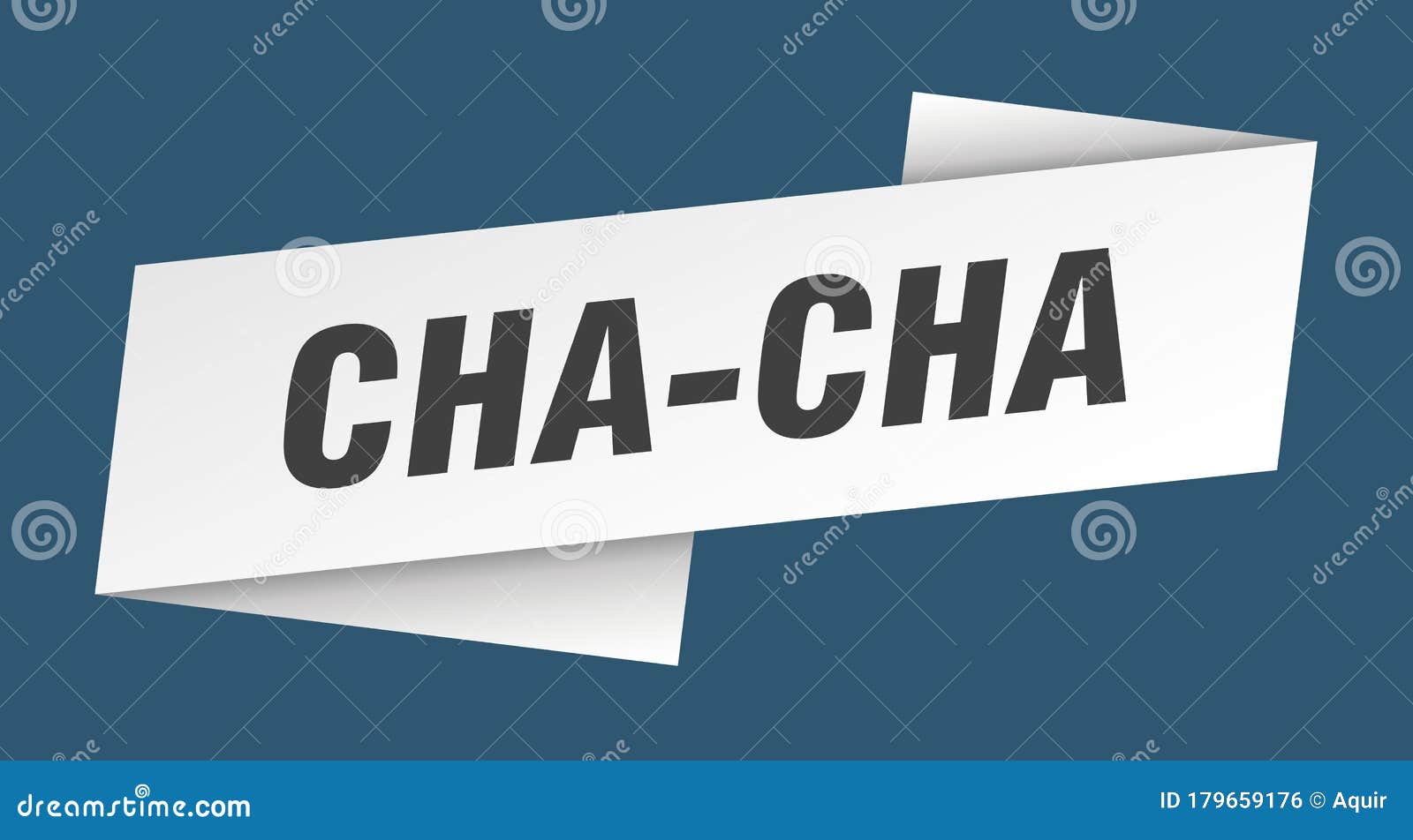 Cha-cha Banner Template. Cha-cha Ribbon Label Stock Vector ...