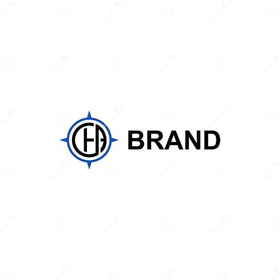 CHA Initial Logo with Compass Modern Logo, Creative Compass Concept ...