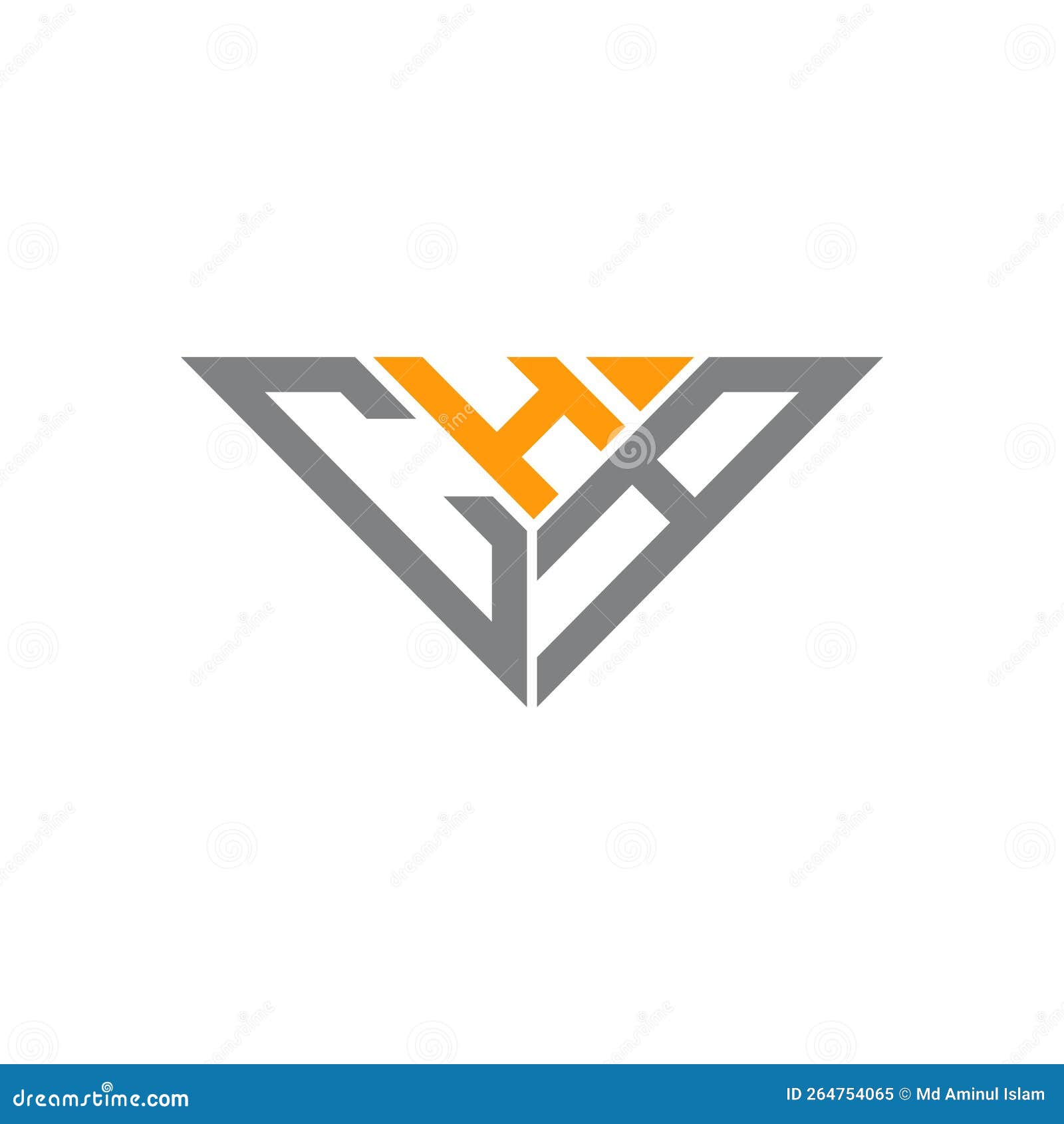 CHA Letter Logo Creative Design with Vector Graphic, Stock Vector ...