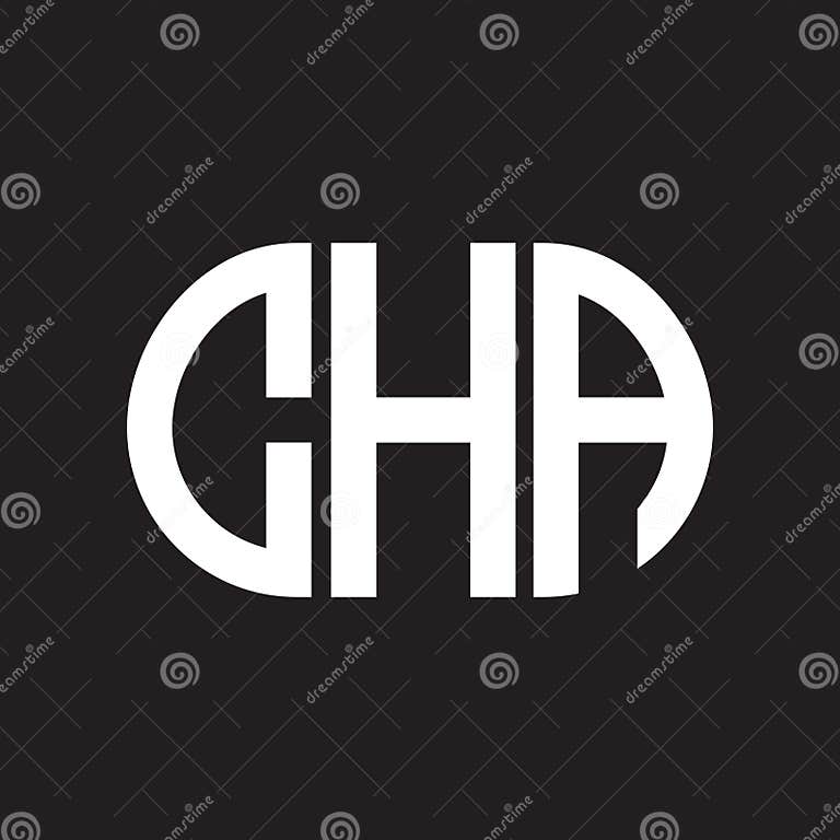 CHA Letter Logo Design on Black Background. CHA Creative Initials ...