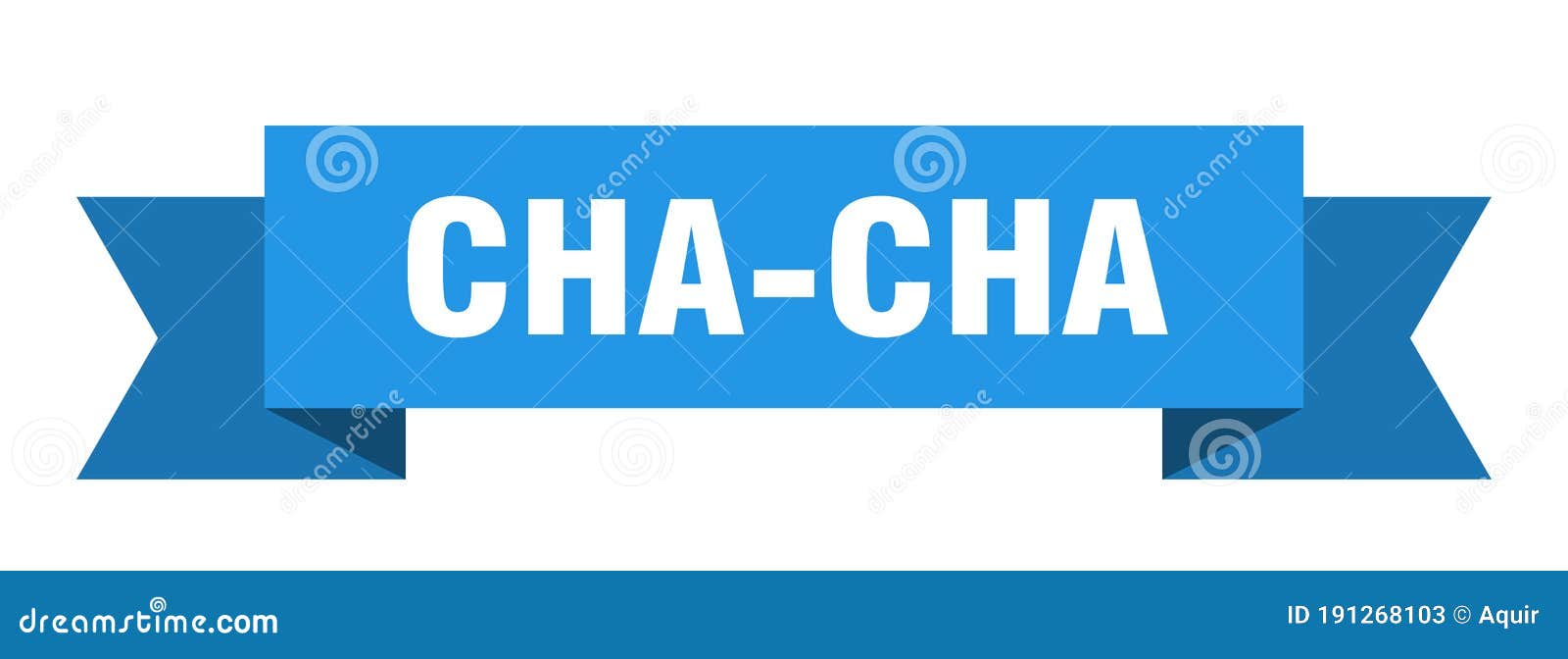 Cha-cha ribbon. stock vector. Illustration of flat, graphic - 191268103