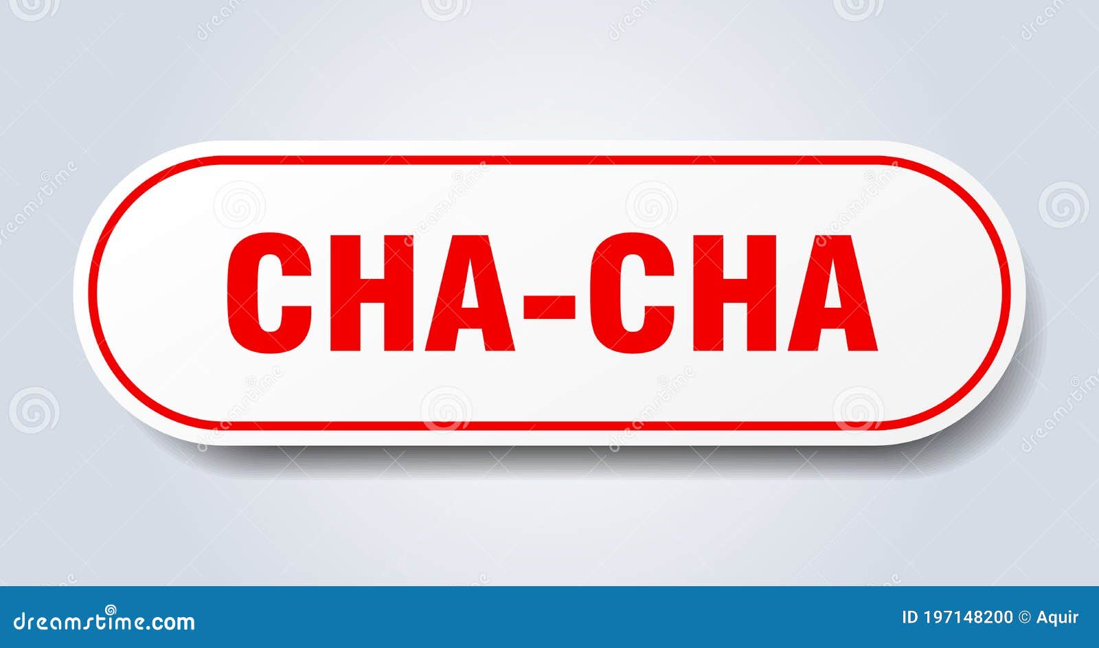 Cha-cha sticker. stock vector. Illustration of peeler - 197148200