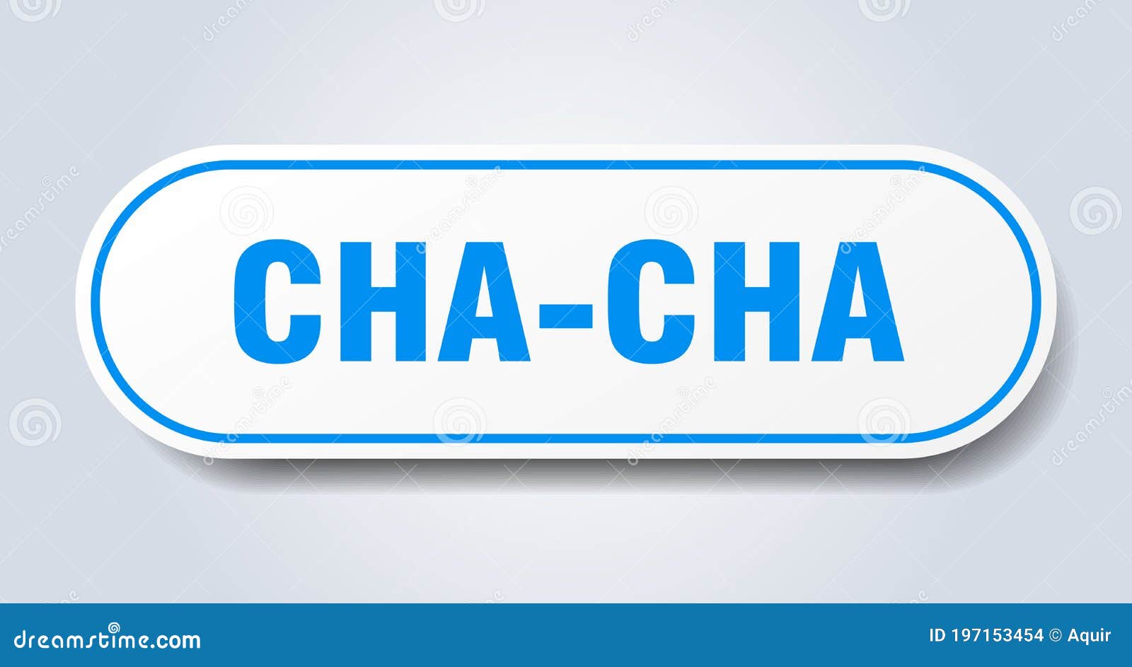 Cha-cha sticker. stock vector. Illustration of website - 197153454