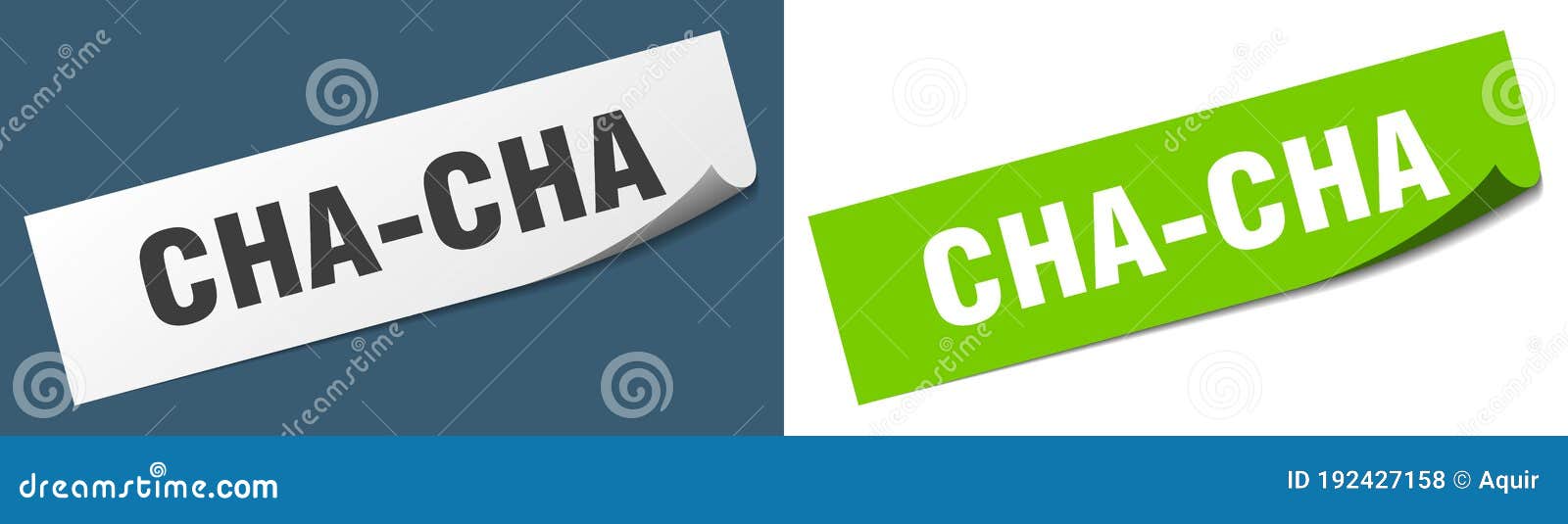 Cha-cha Sticker. Cha-cha Sign Set Stock Vector - Illustration of ...
