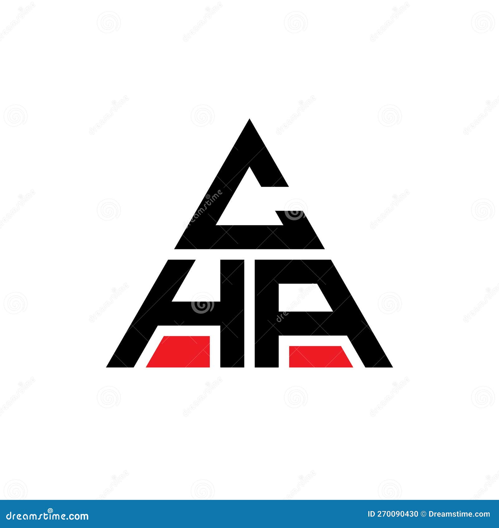 CHA Triangle Letter Logo Design with Triangle Shape. CHA Triangle Logo ...