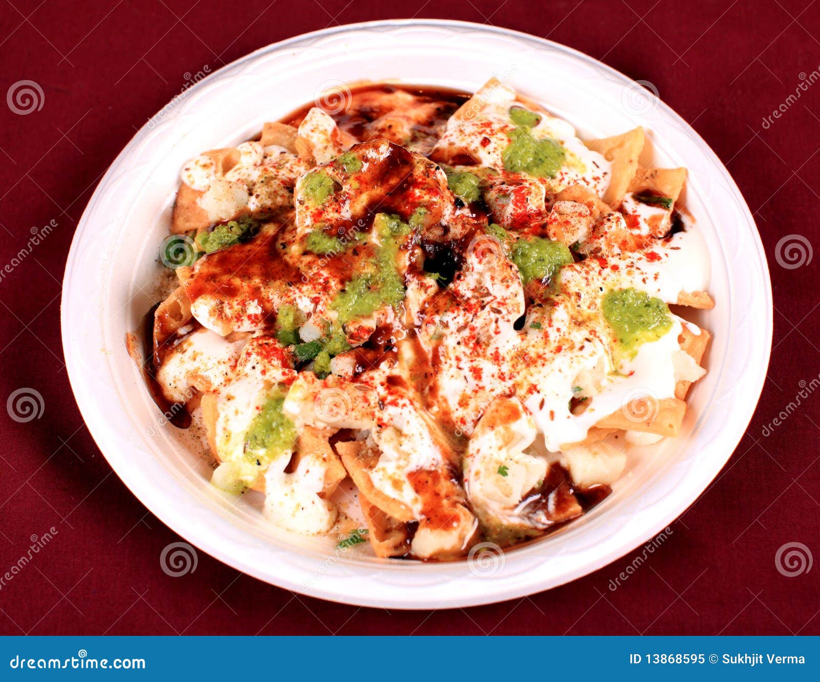 Chaat papri stock image. Image of papri, dahi, south - 13868595
