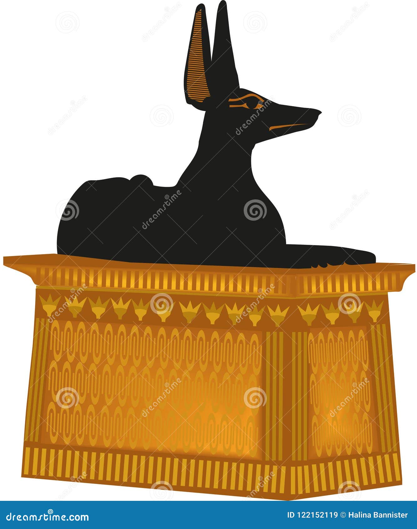 Chacal De La Estatua Del Perro Stock de ilustración - Ilustración de ...