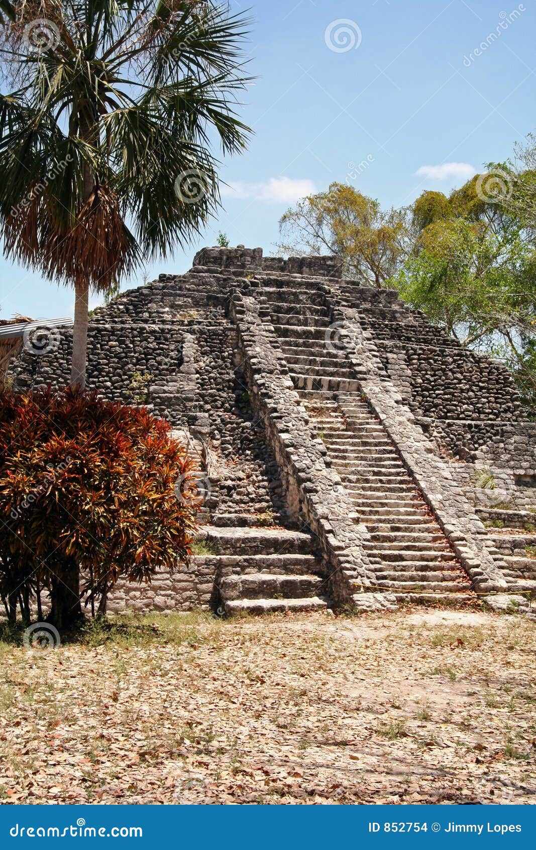 Chacchoben Ruin stock photo. Image of america, triangle - 852754
