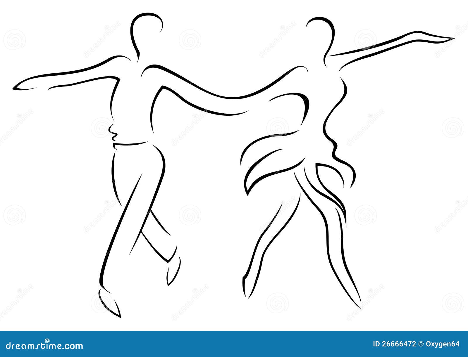 Chacha dancers stock vector. Illustration of rhythm, dance - 26666472