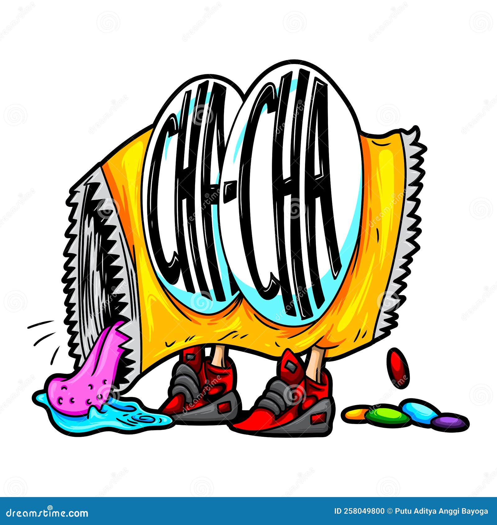 Chacha monster stock vector. Illustration of vector - 258049800