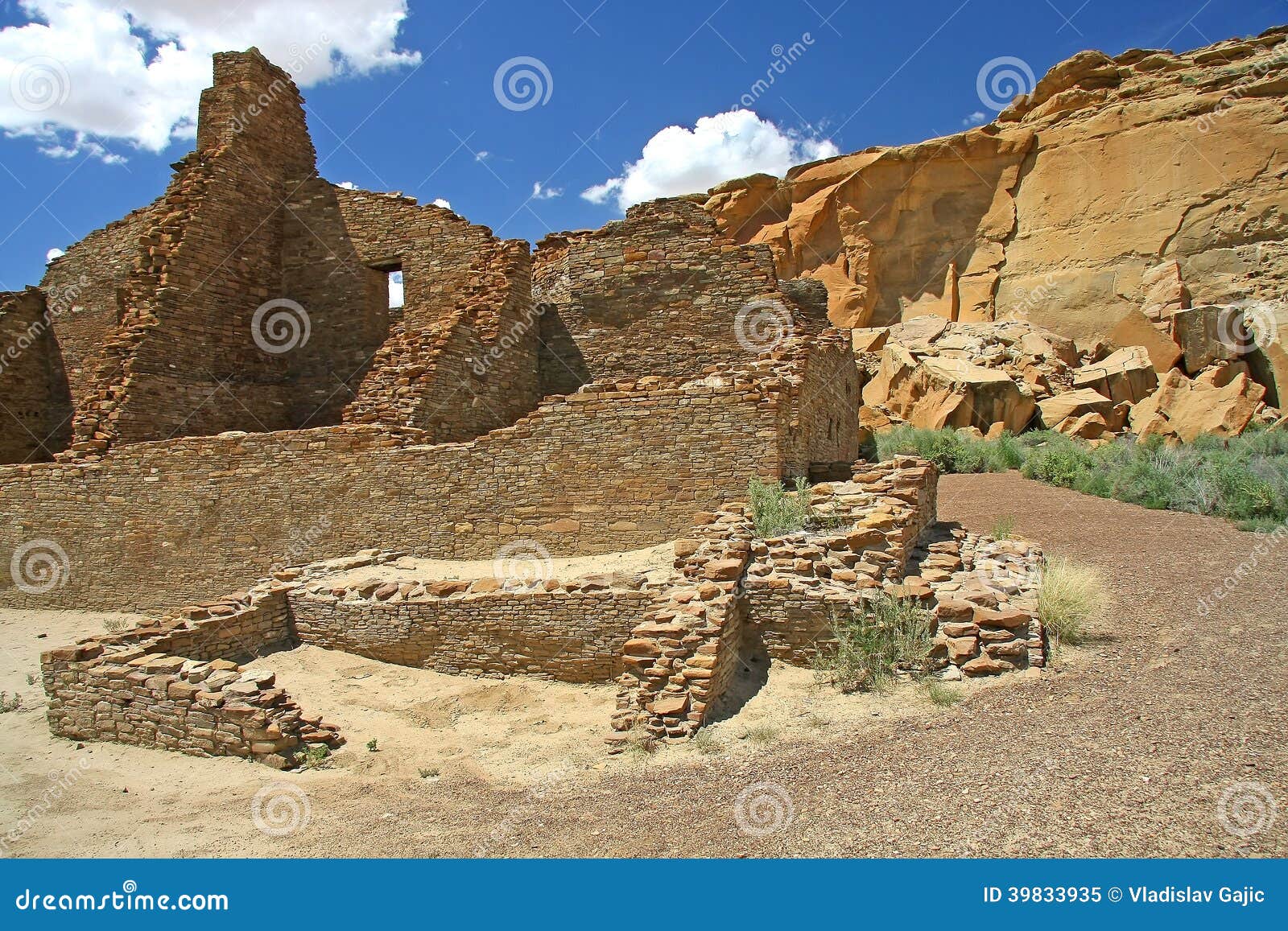 Chaco canyon stock image. Image of desert, bonito, architecture - 39833935