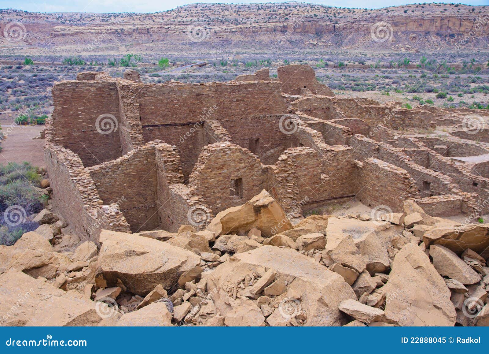 Chaco Culture ruins stock image. Image of heritage, native - 22888045