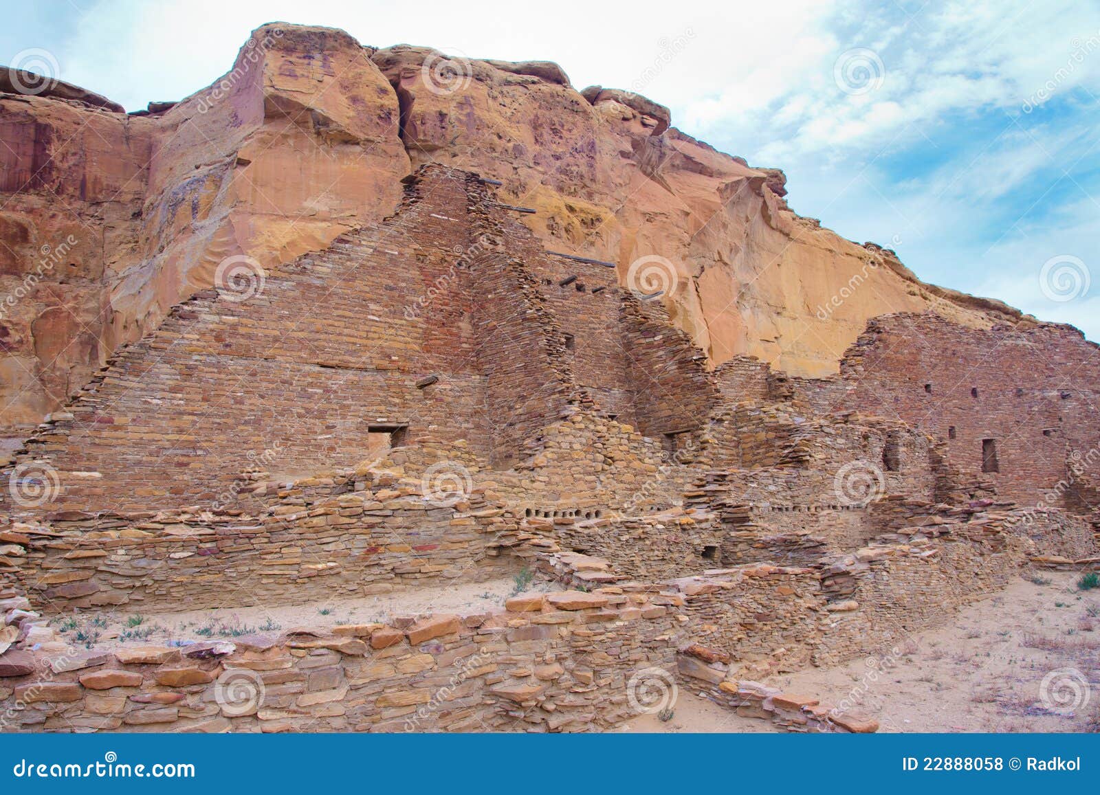 Chaco Culture ruins stock photo. Image of city, american - 22888058