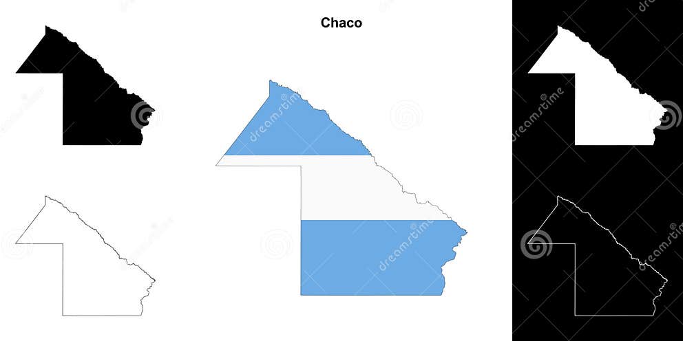 Chaco outline map stock vector. Illustration of area - 323728215