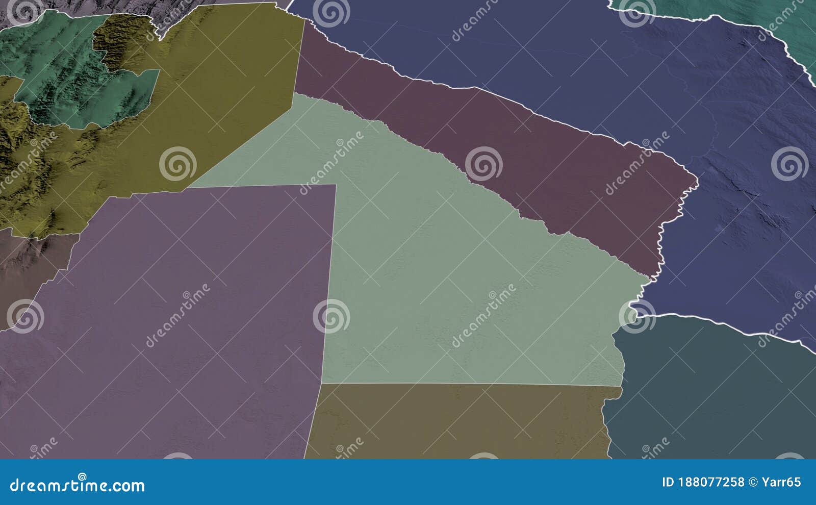 Chaco, Argentina - Highlighted. Administrative Stock Illustration ...