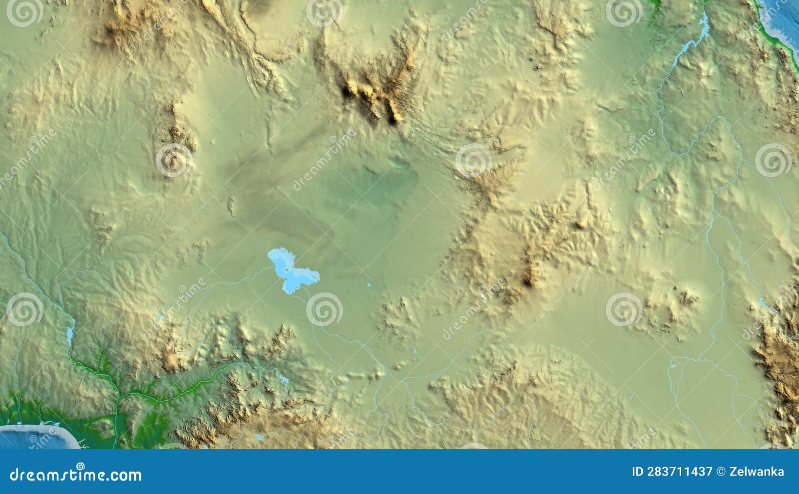 physical map of chad