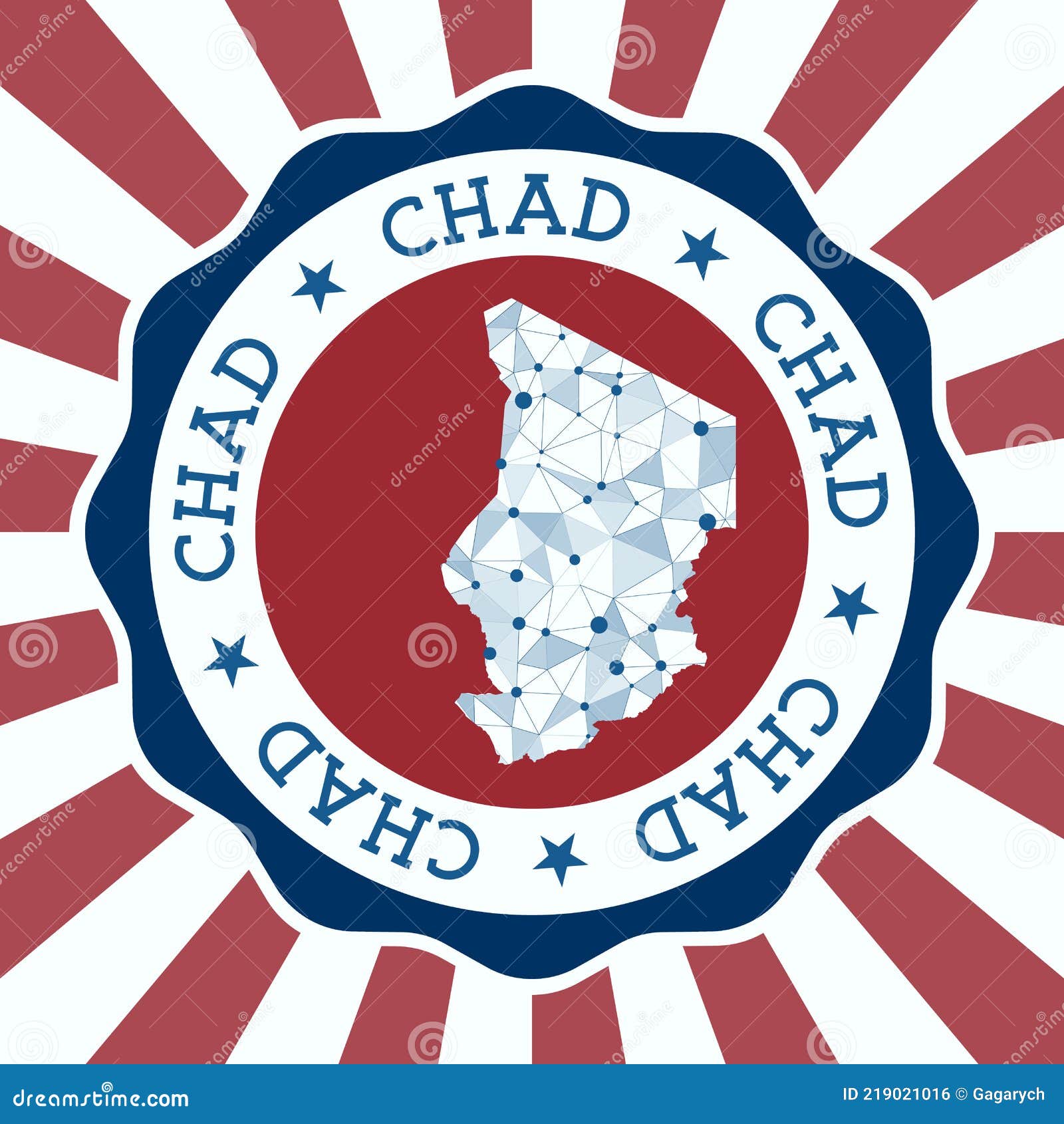 Chad Badge. stock vector. Illustration of africa, djamena - 219021016