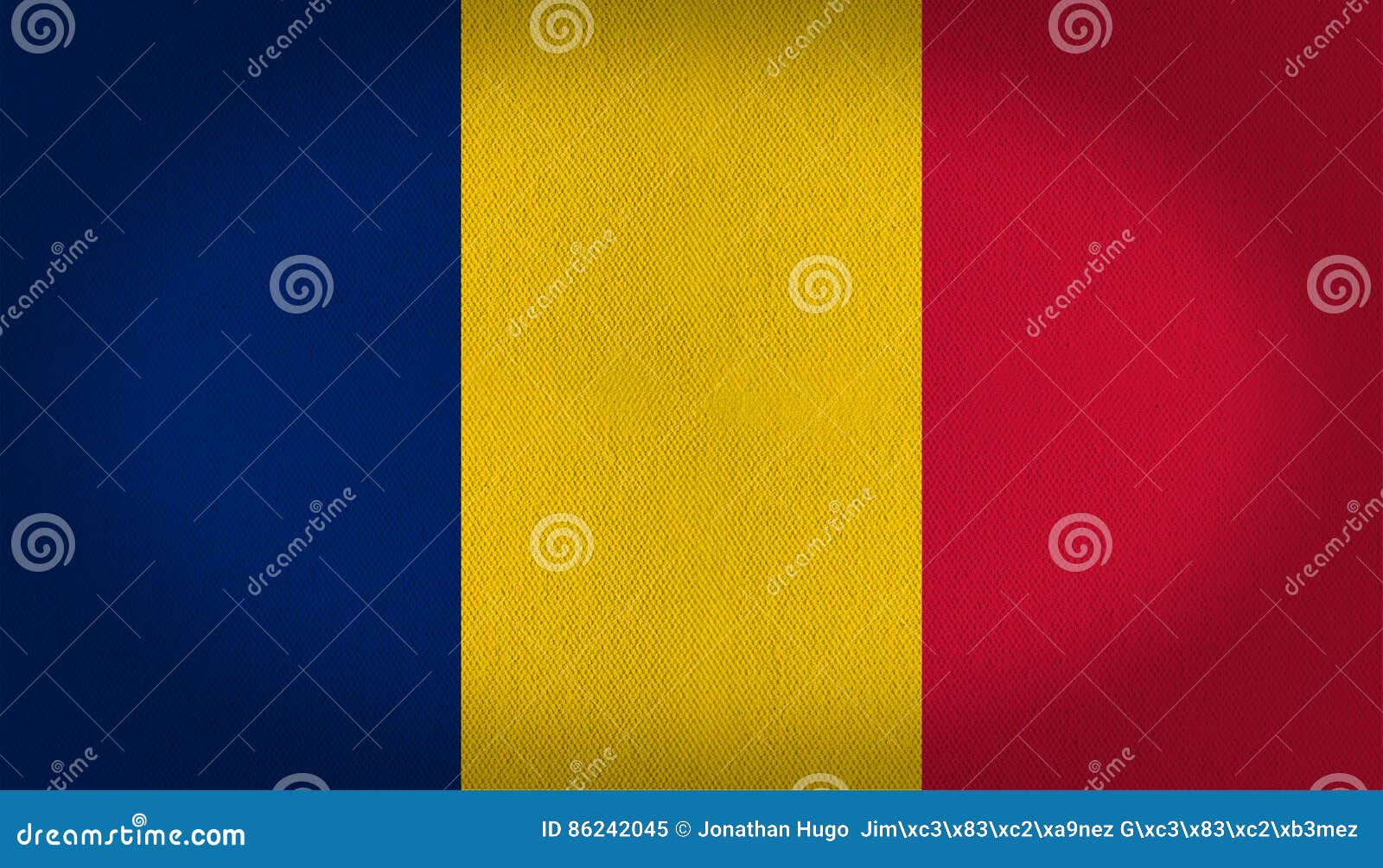 Chad Flag stock de ilustración. Ilustración de azul, color - 86242045