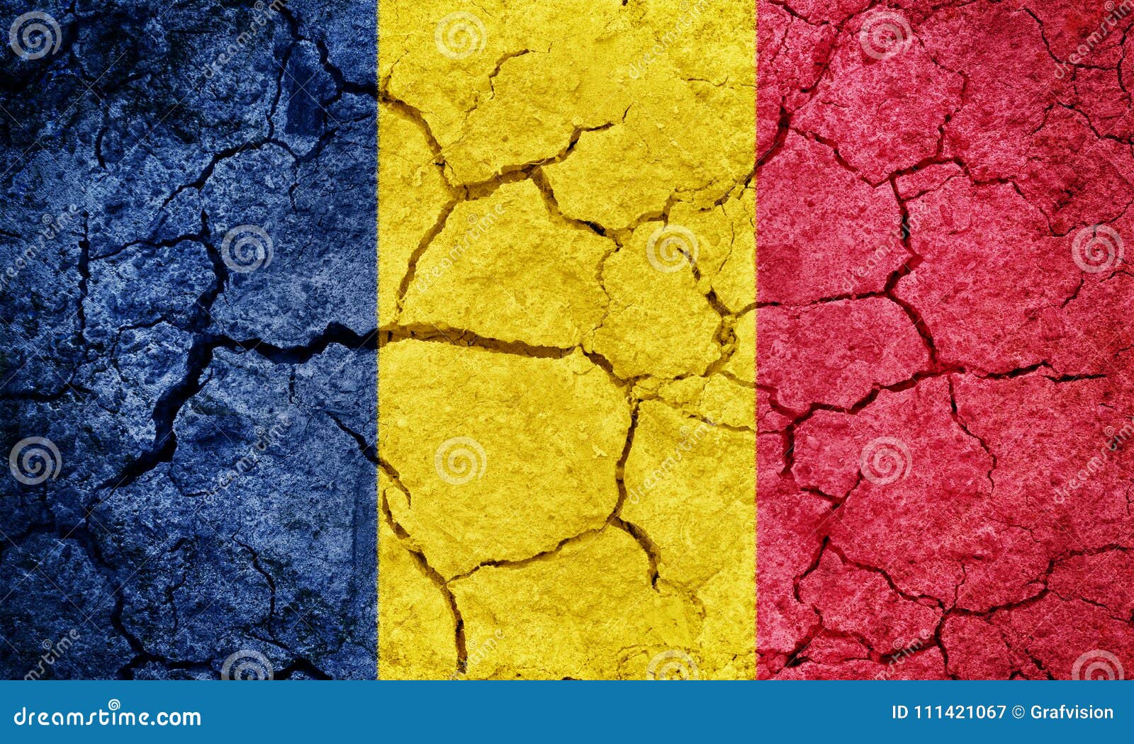 Republic of Chad flag stock image. Image of pattern - 111421067