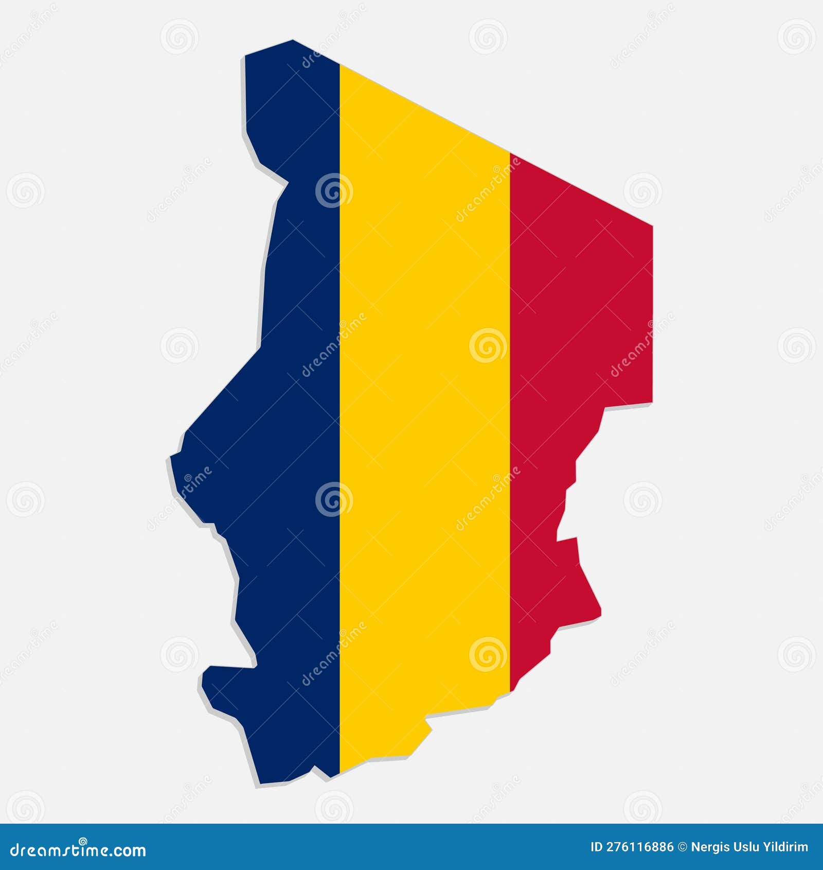 Chad flag map stock vector. Illustration of country - 276116886