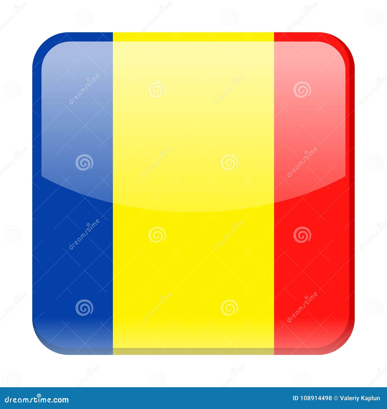 Chad Flag Vetora Square Icon Ilustração Stock - Ilustração de tecla ...
