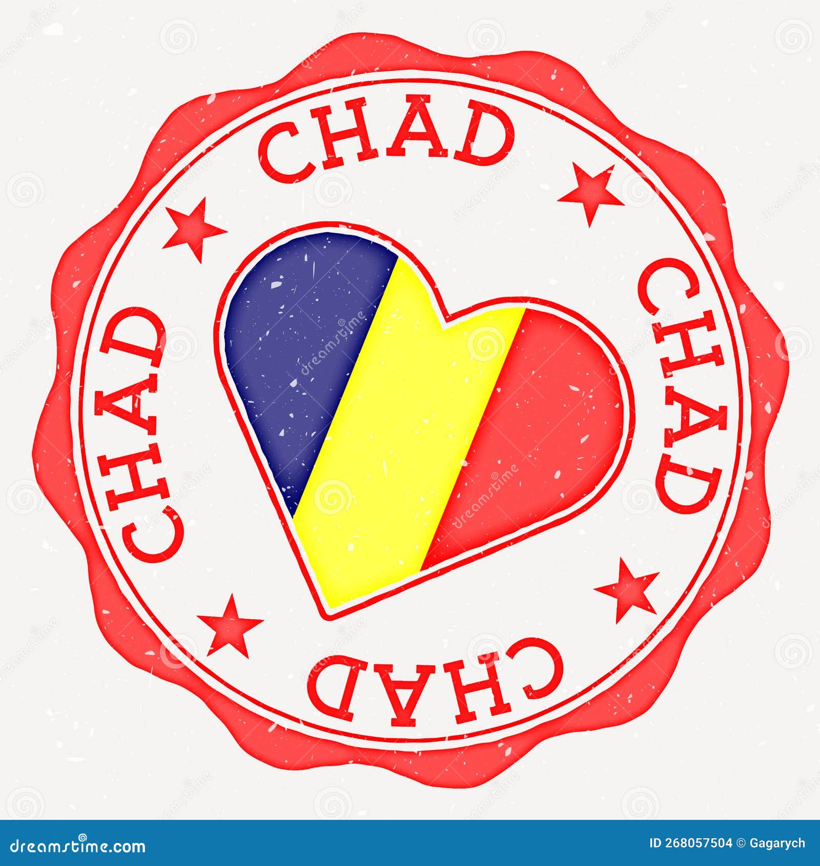 Chad Logo. Map Of Chad With Country Name And Flag. Vector Illustration ...
