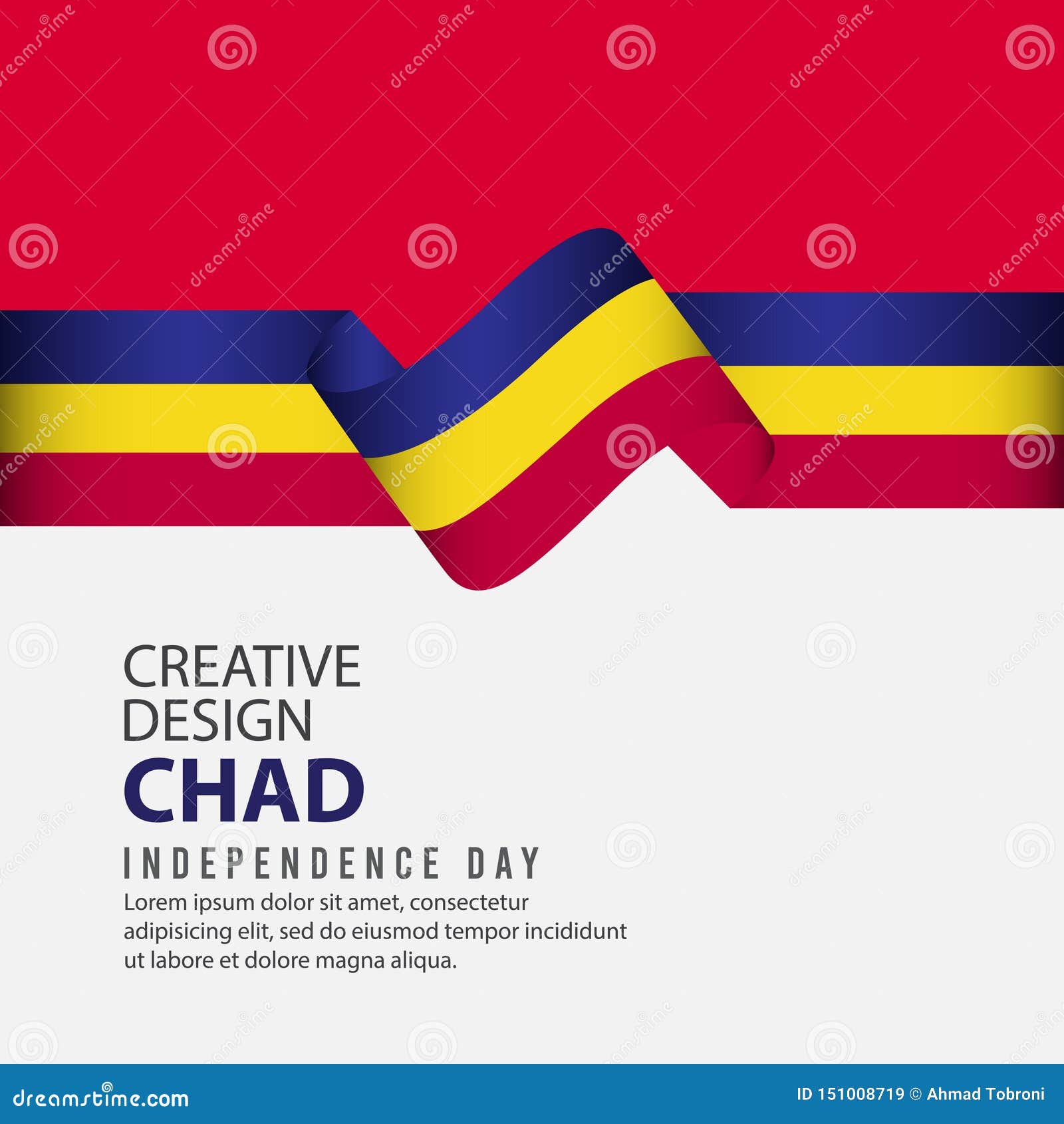 Chad Independence Day Celebration Creative Design Illustration Vector ...