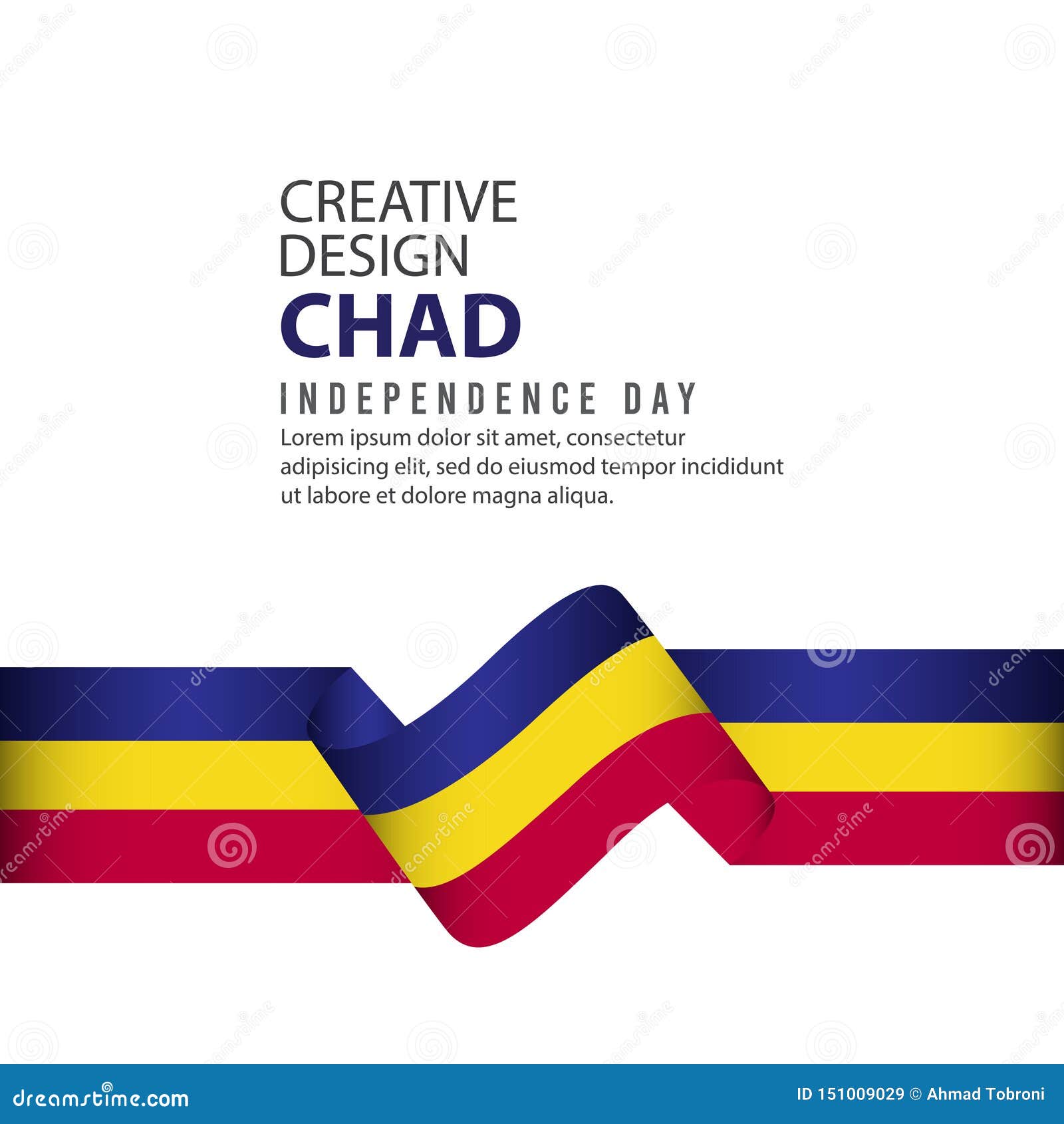 Chad Independence Day Celebration Creative Design Illustration Vector ...