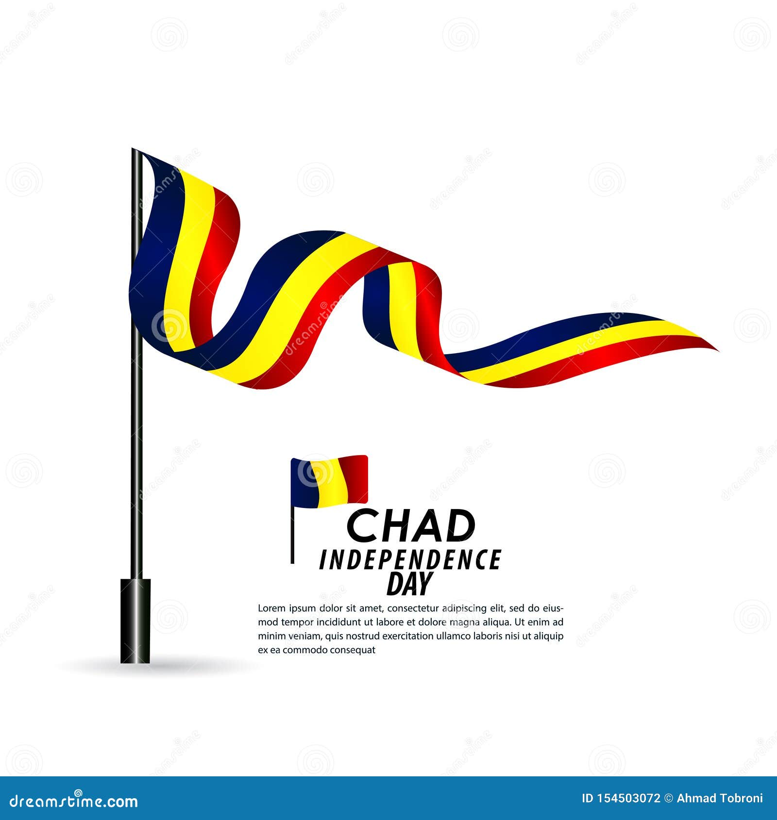 Chad Independence Day Celebration Vector Template Design Illustration ...