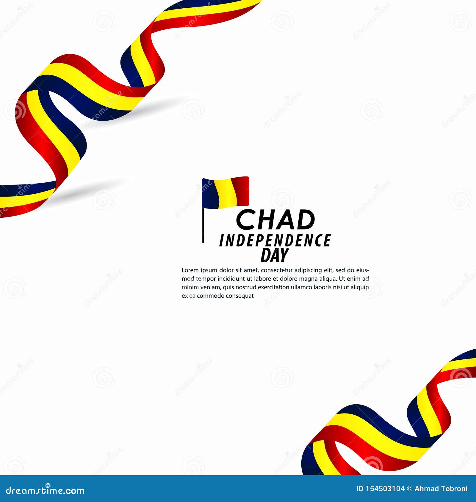 Chad Independence Day Celebration Vector Template Design Illustration ...