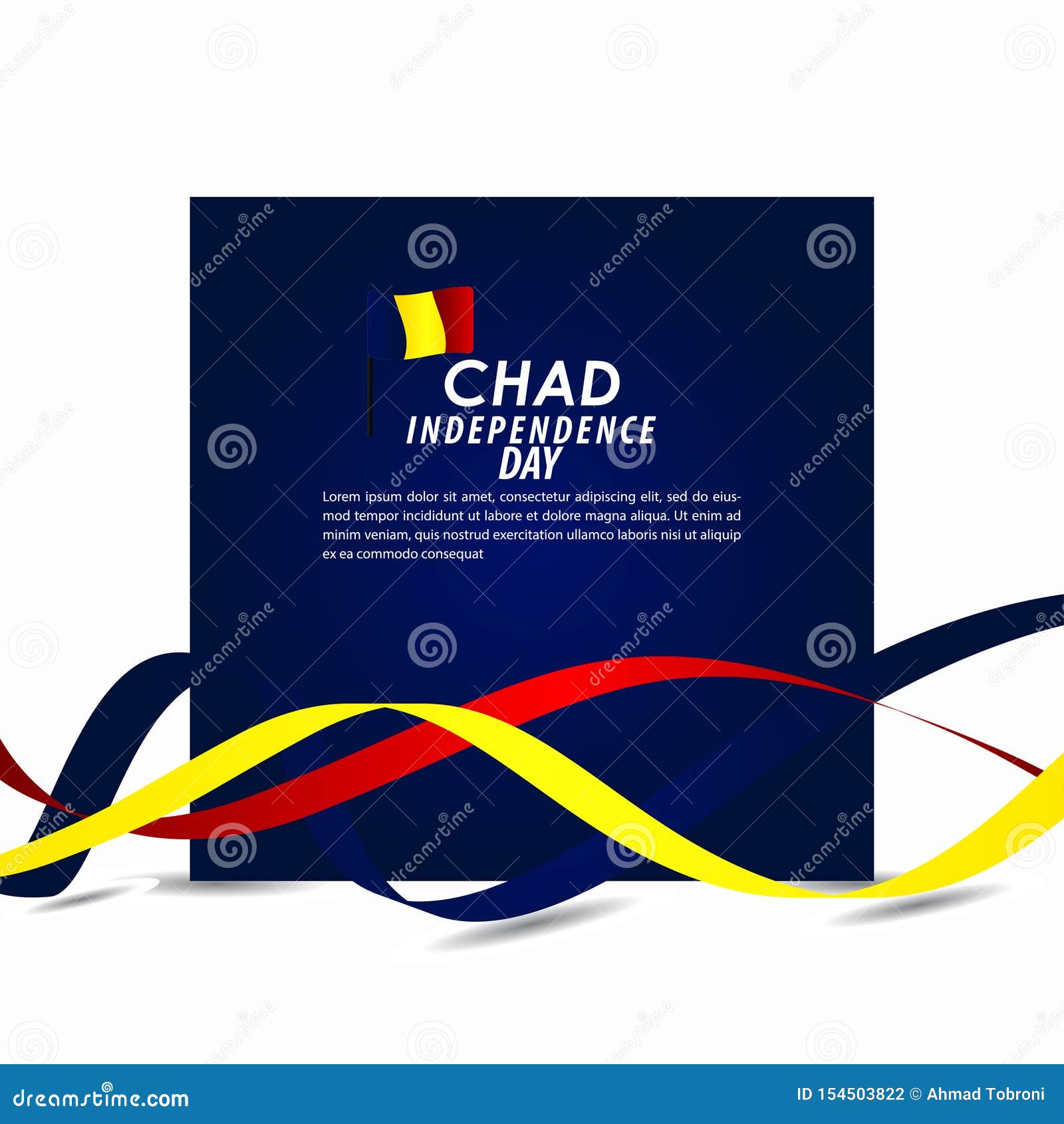 Chad Independence Day Celebration Vector Template Design Illustration ...