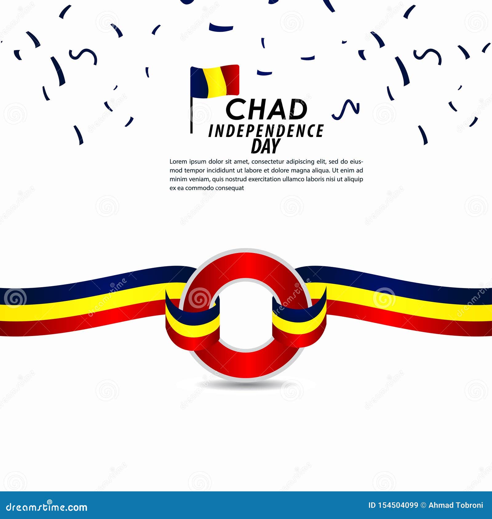 Chad Independence Day Celebration Vector Template Design Illustration ...
