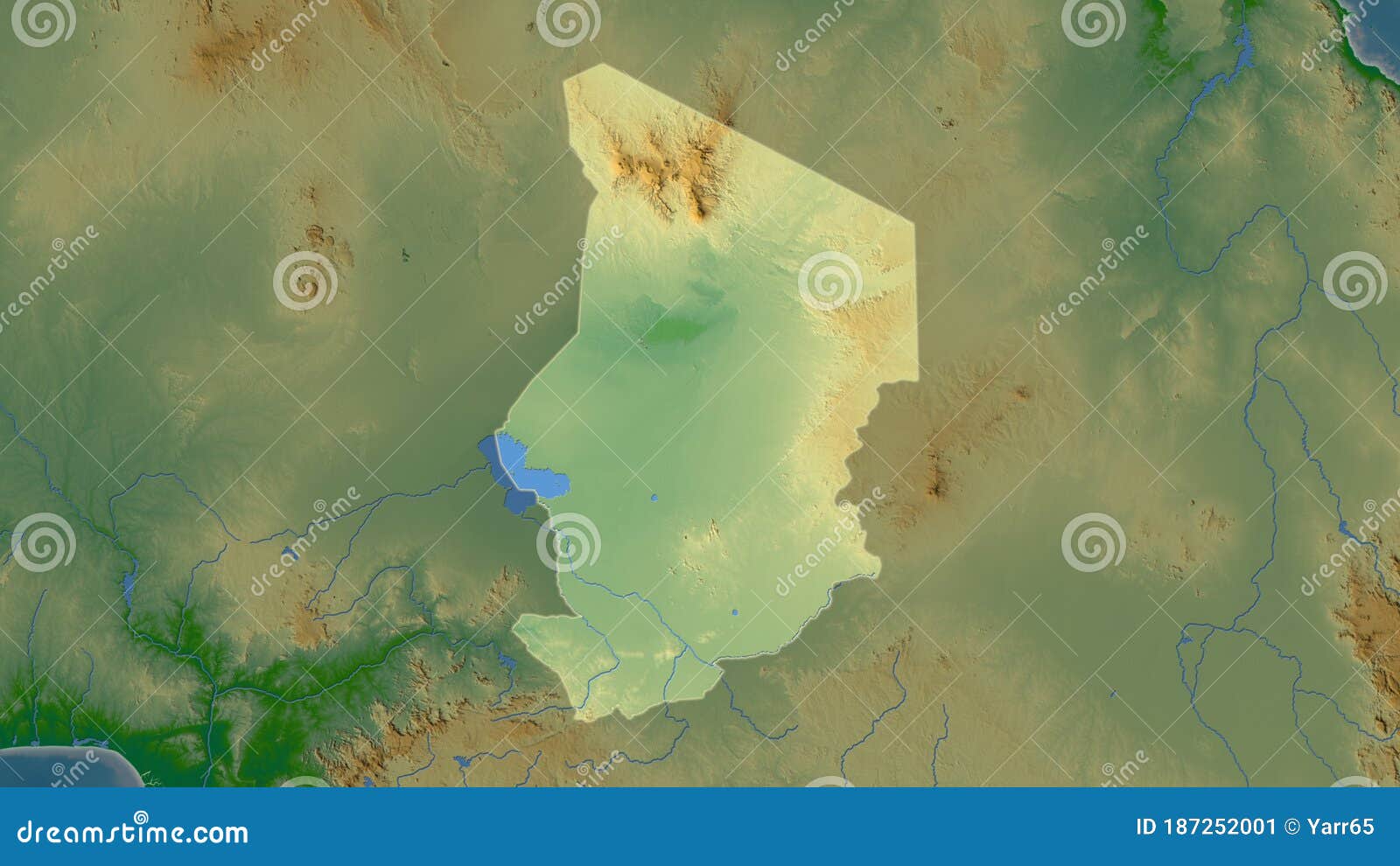 Chad - Physical. Composition Stock Illustration - Illustration of atlas ...