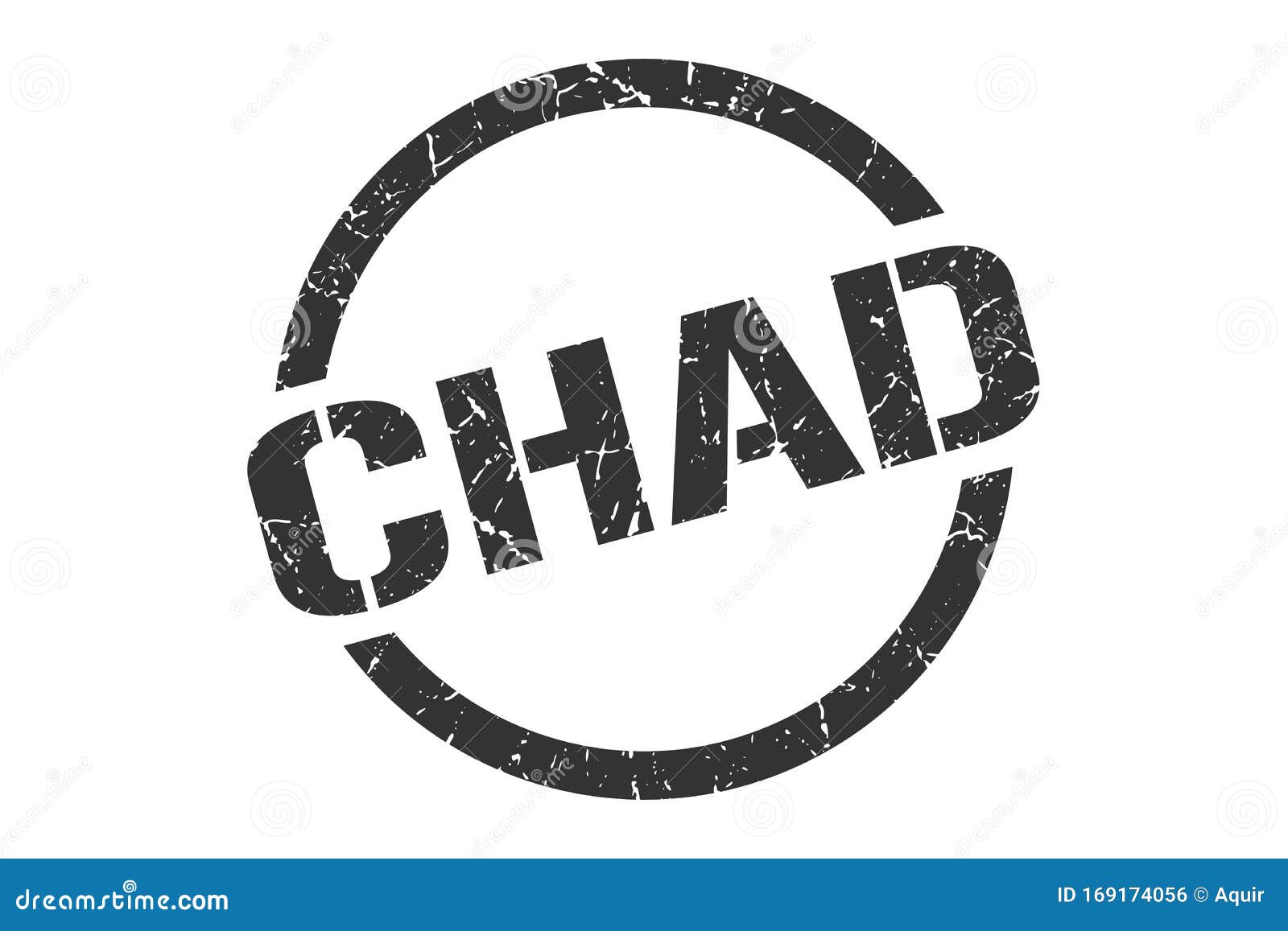 Chad Stamp. Chad Grunge Round Isolated Sign Stock Vector - Illustration ...