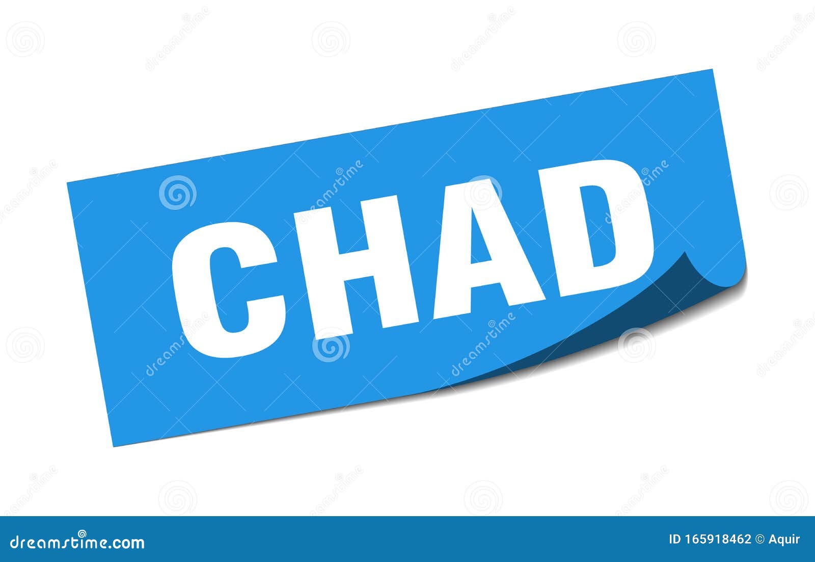 Chad Sticker. Chad Square Peeler Sign Stock Vector - Illustration of ...