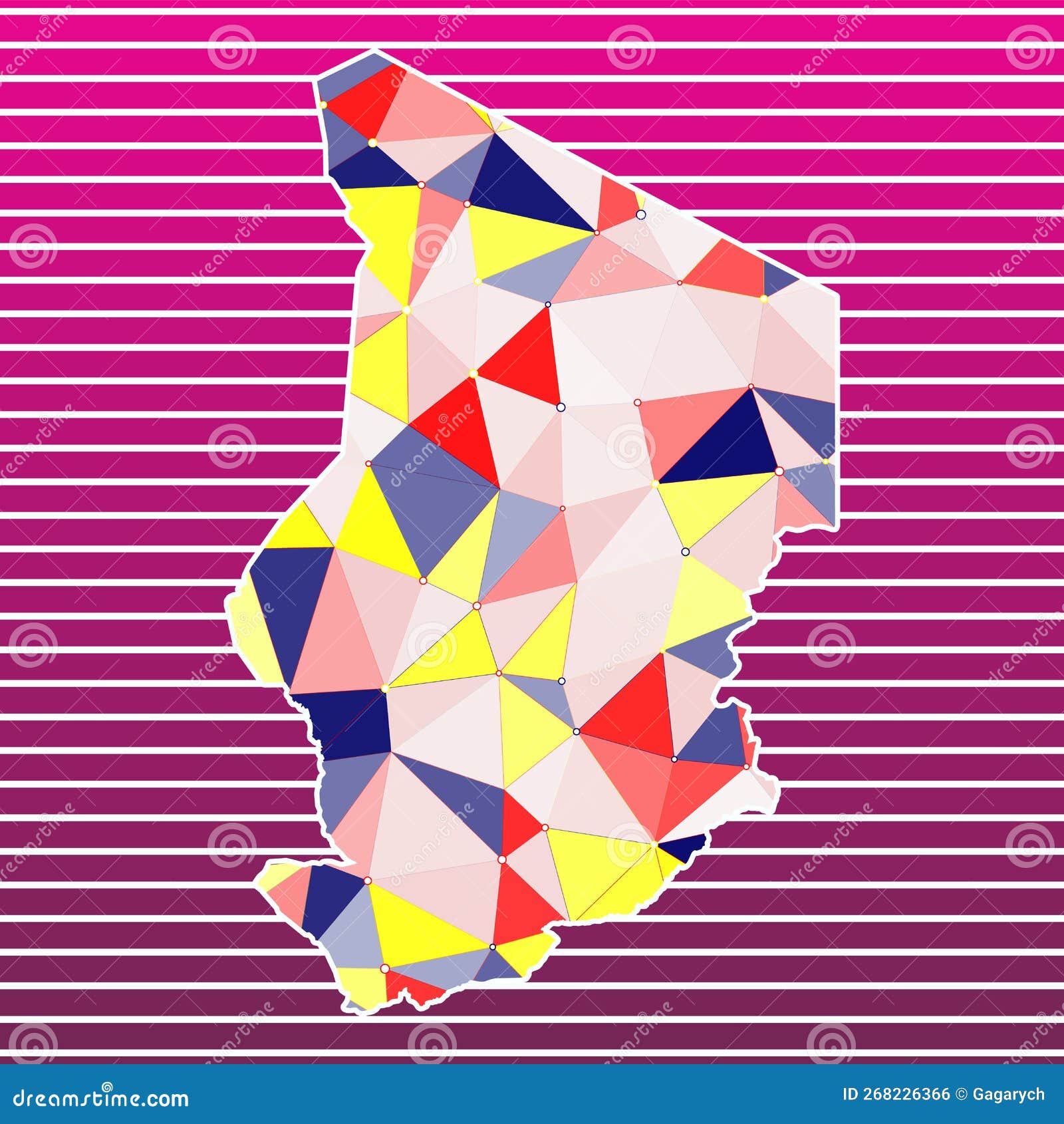 Chad Vector Map Isolated On White Background. High-Detailed Black ...