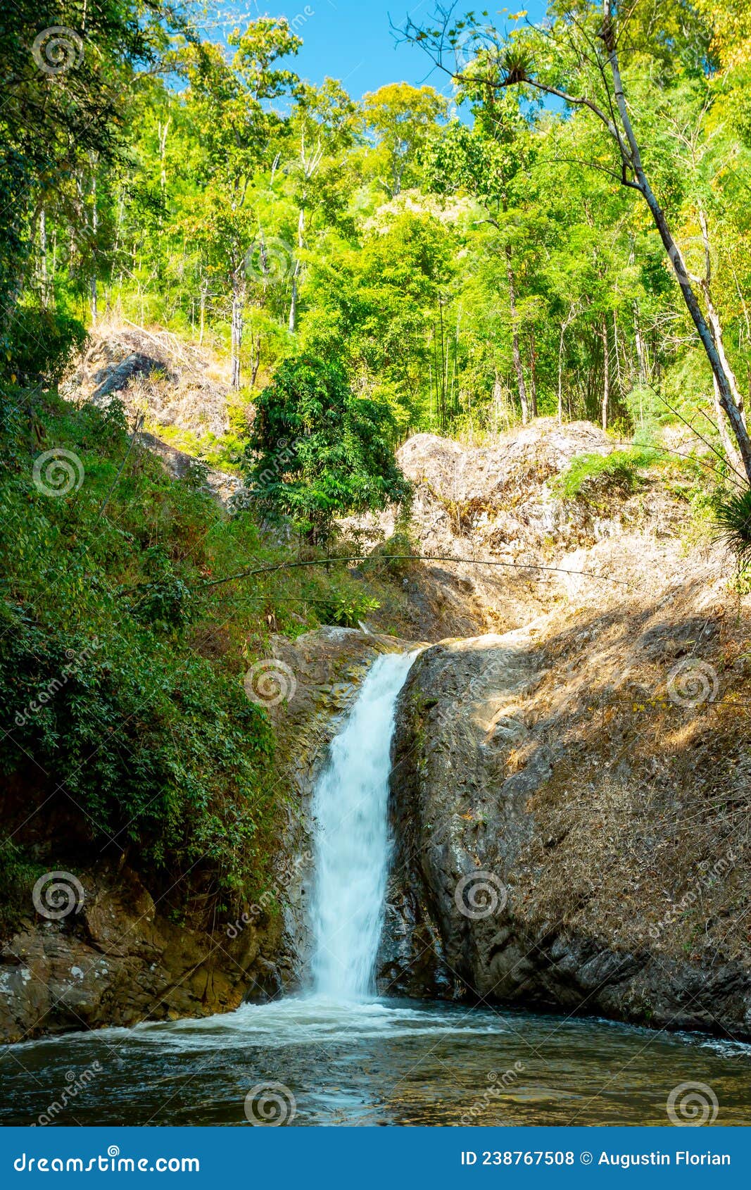 Chae Son Waterfall , Chae Son National Park , Lampang, Thailand Stock ...