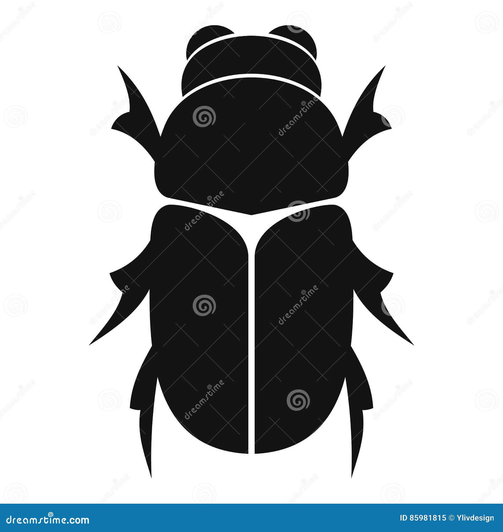 Dor-beetle Icon In Black Style Isolated On White Background. Insects ...