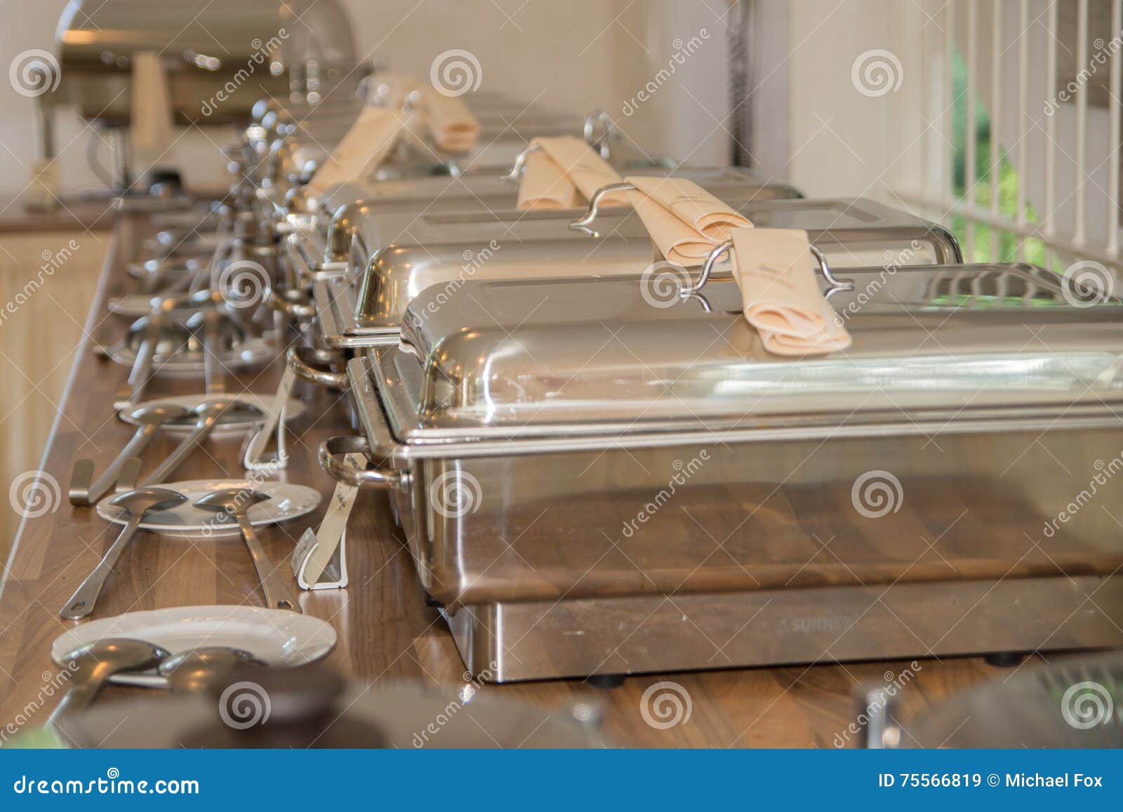 Chafing dishes stock image. Image of decoration, warm - 75566819