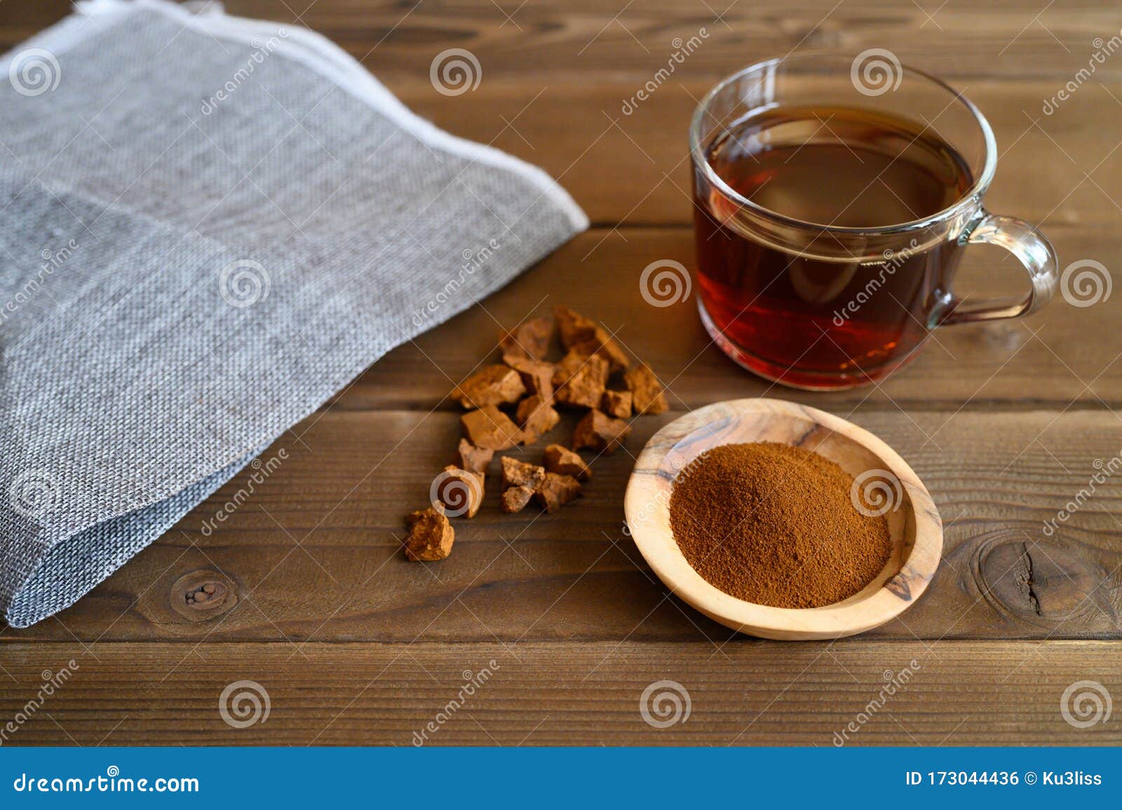 Chaga Tea Mushroom from Birch Tree Using for Healing Tea or Coffee in ...