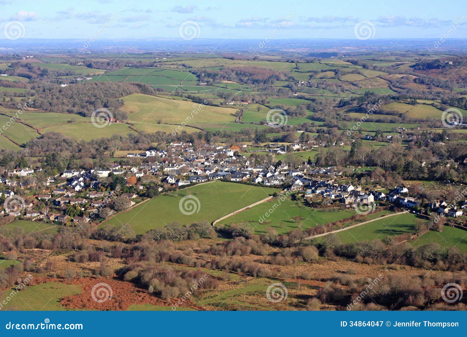 Chagford, Devon stock image. Image of trees, moor, hill - 34864047