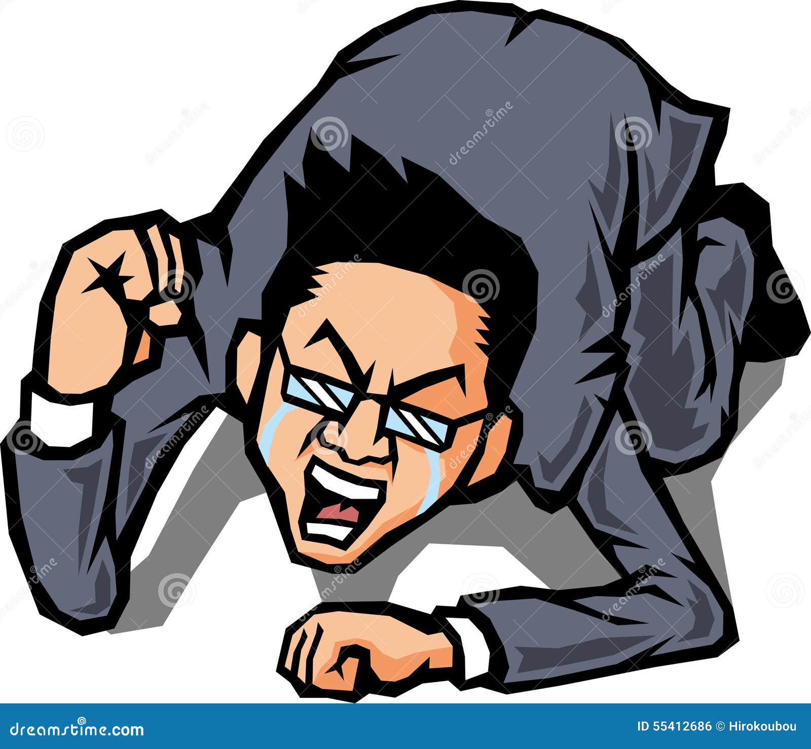 Chagrined businessman stock illustration. Illustration of shock - 55412686