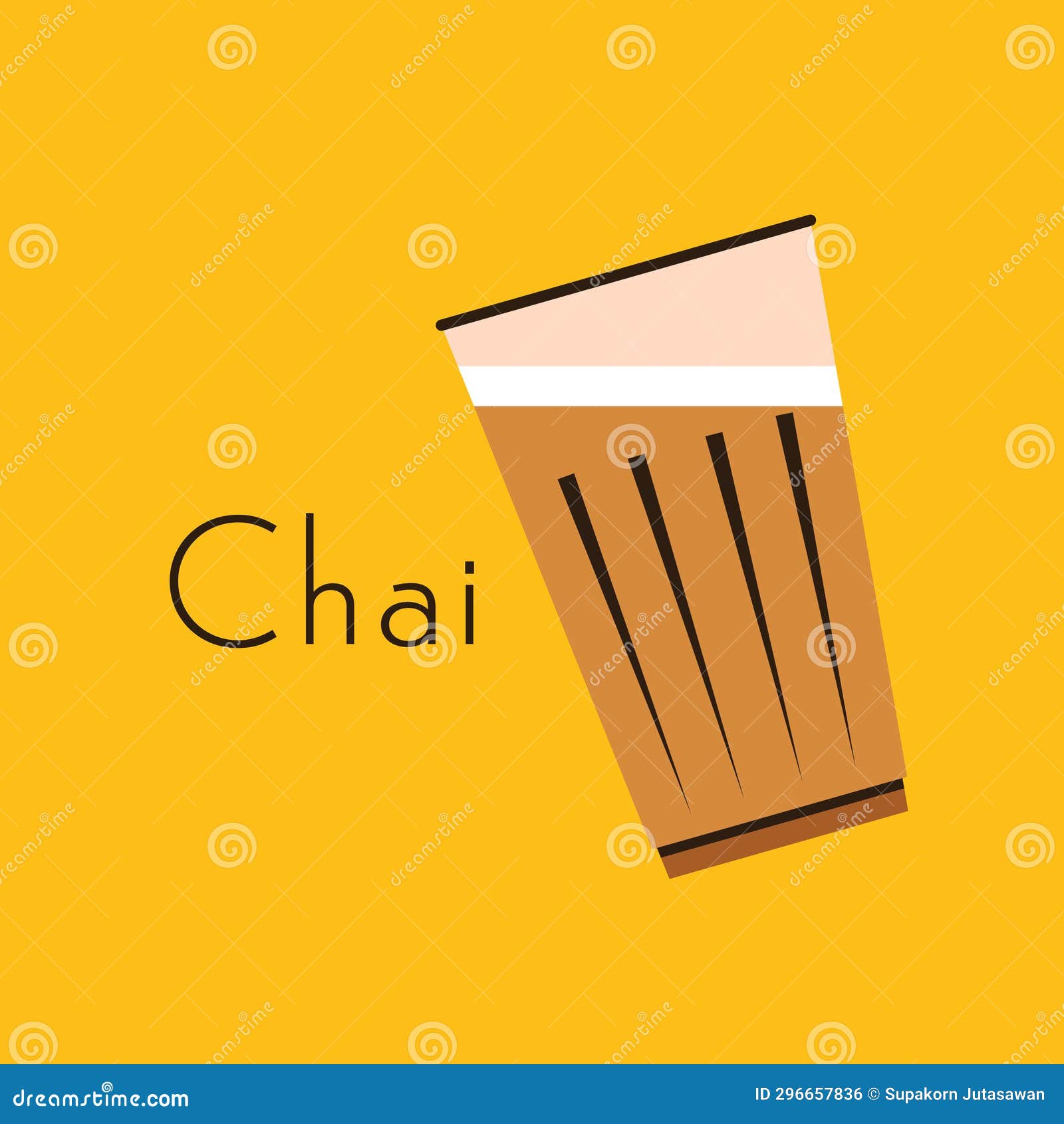 ChaiChai Logo Design. Karak Milk Chai Illustration. Stock Vector ...