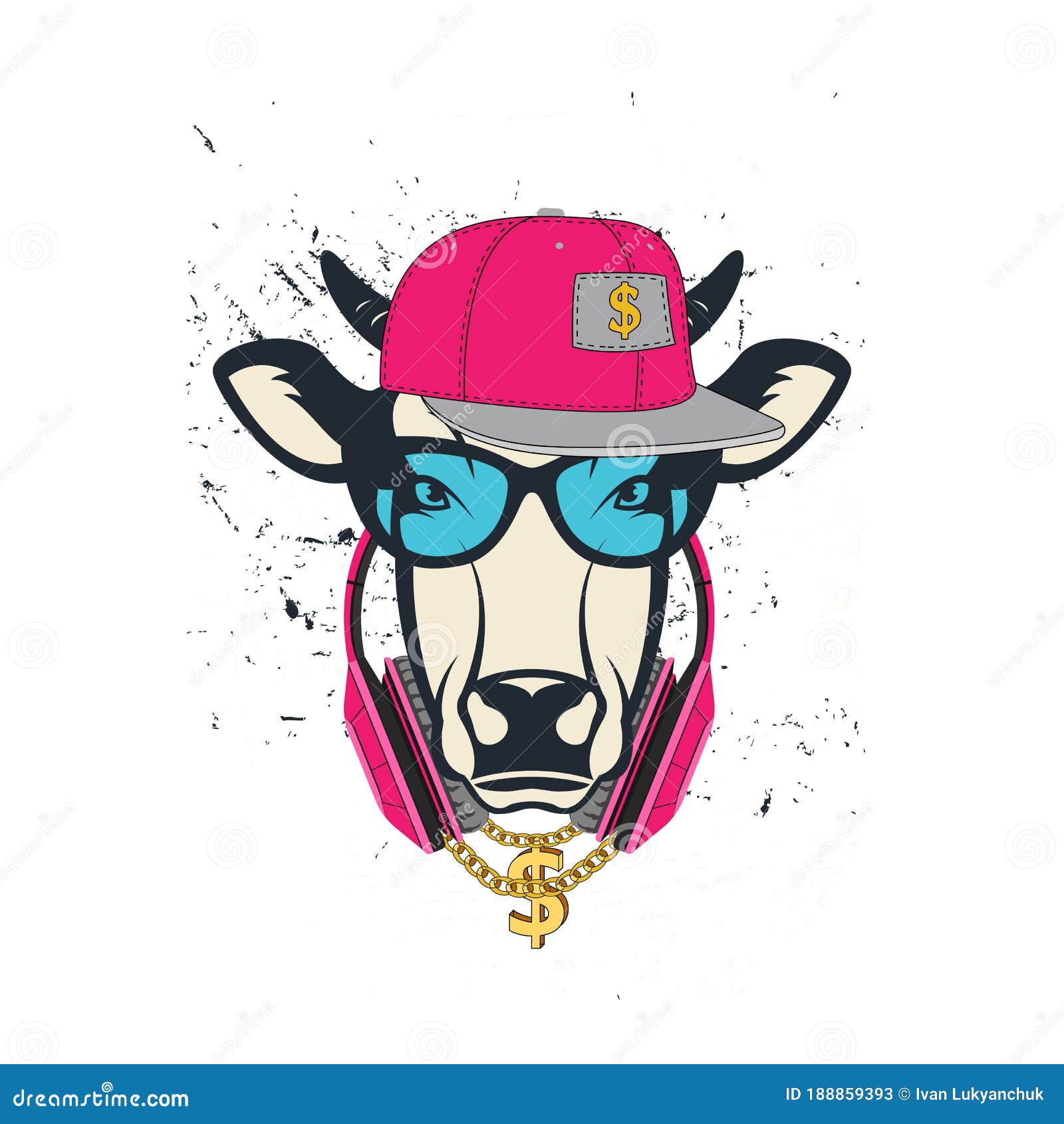 HIPSTER Caw Print for T-shirt Stock Vector - Illustration of funny ...