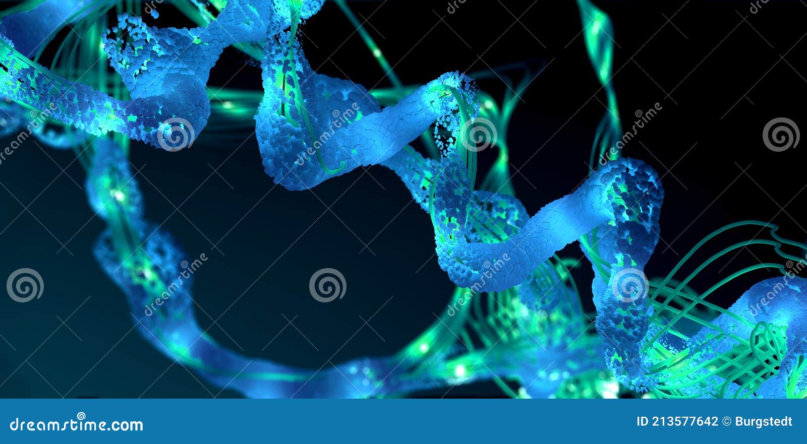 Chain of Amino Acid or Bio Molecules Called Protein Stock Illustration ...