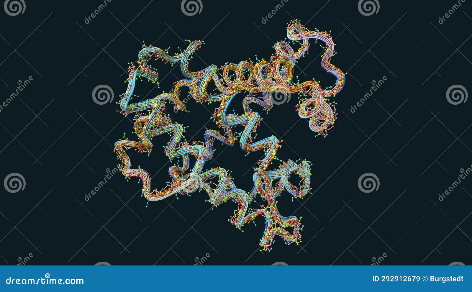 Chain of Amino Acid or Bio Molecules Called Protein Stock Video - Video ...