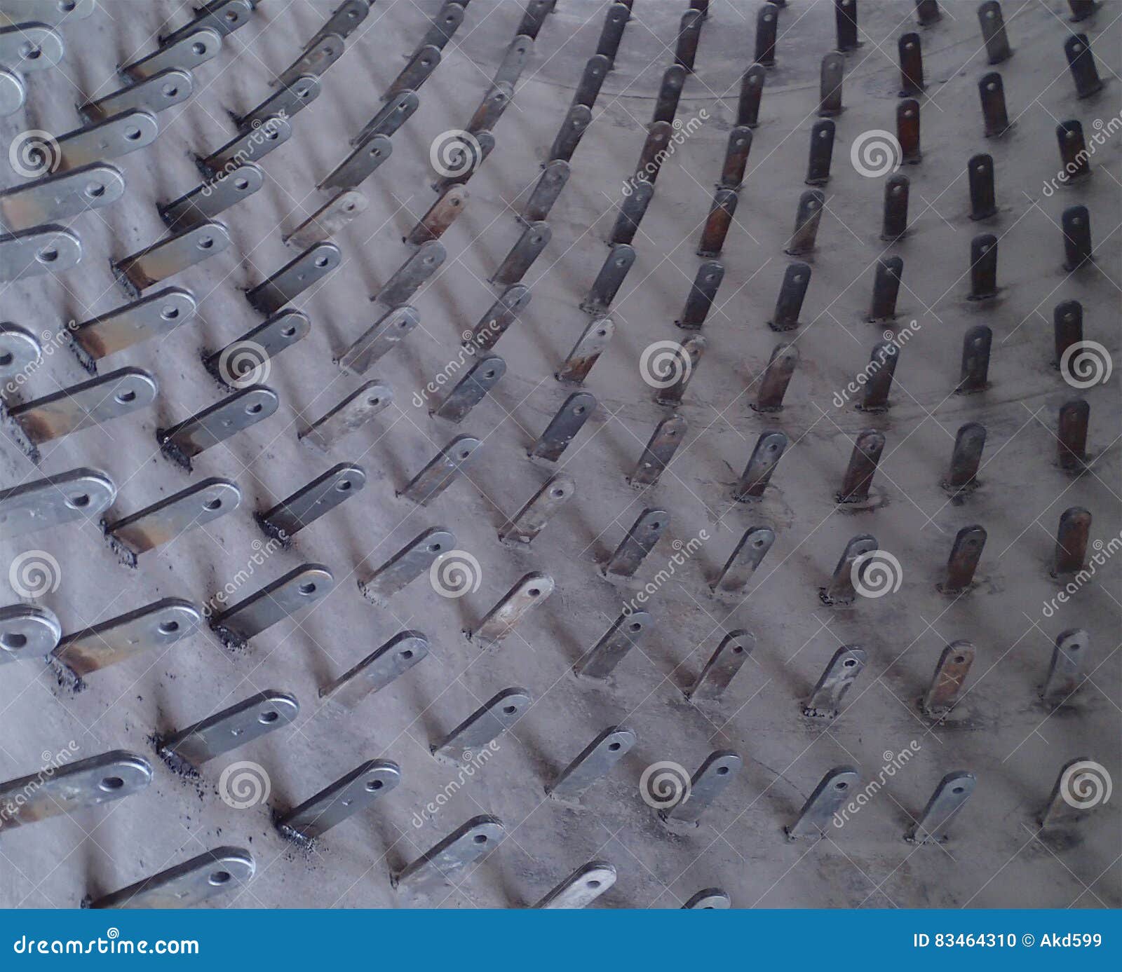 Chain Anchors Welded into a Rotary Kiln Shell Stock Photo - Image of ...